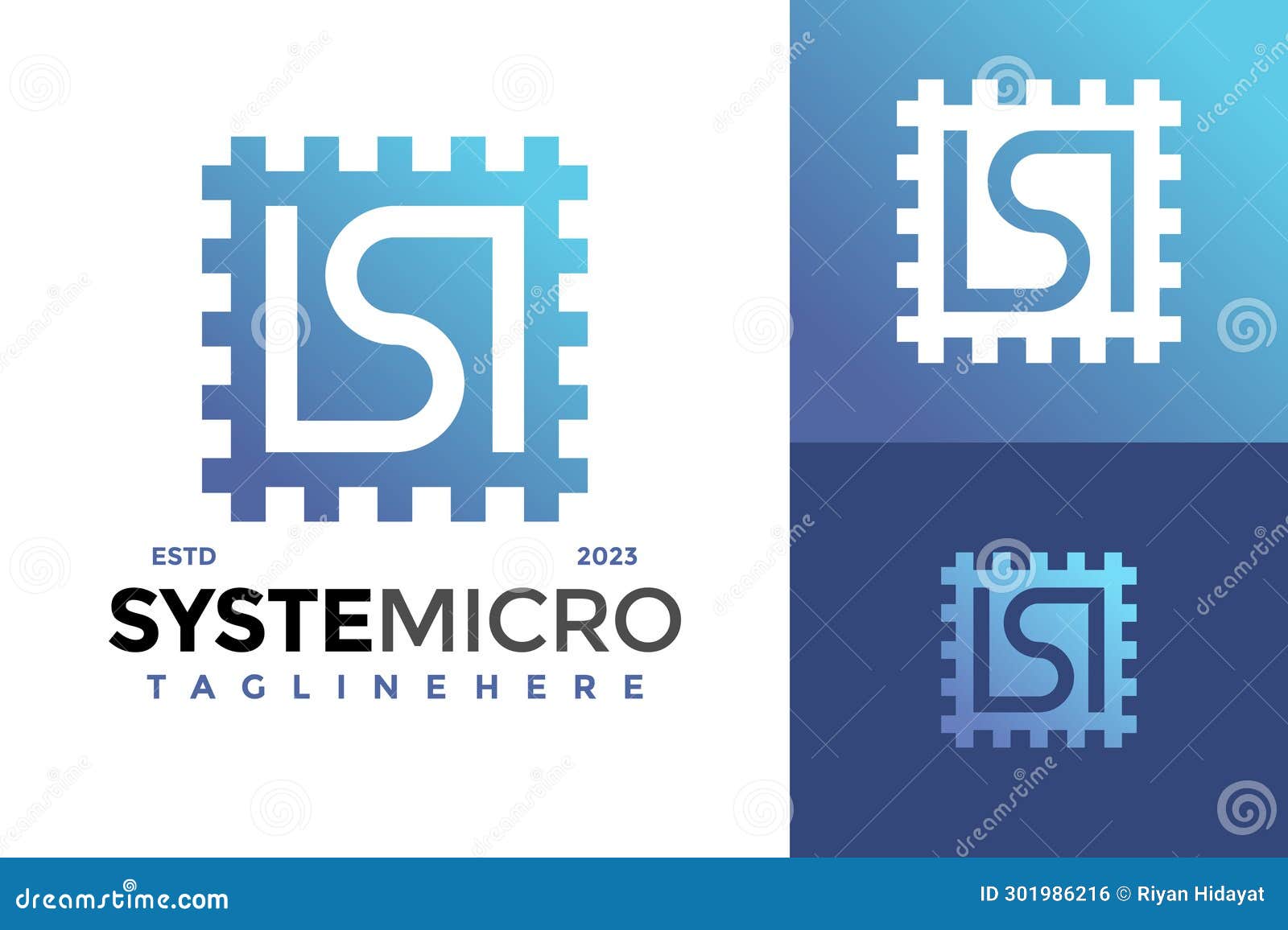 Letter S Micro Chip Logo Design Vector Symbol Icon Illustration Stock ...