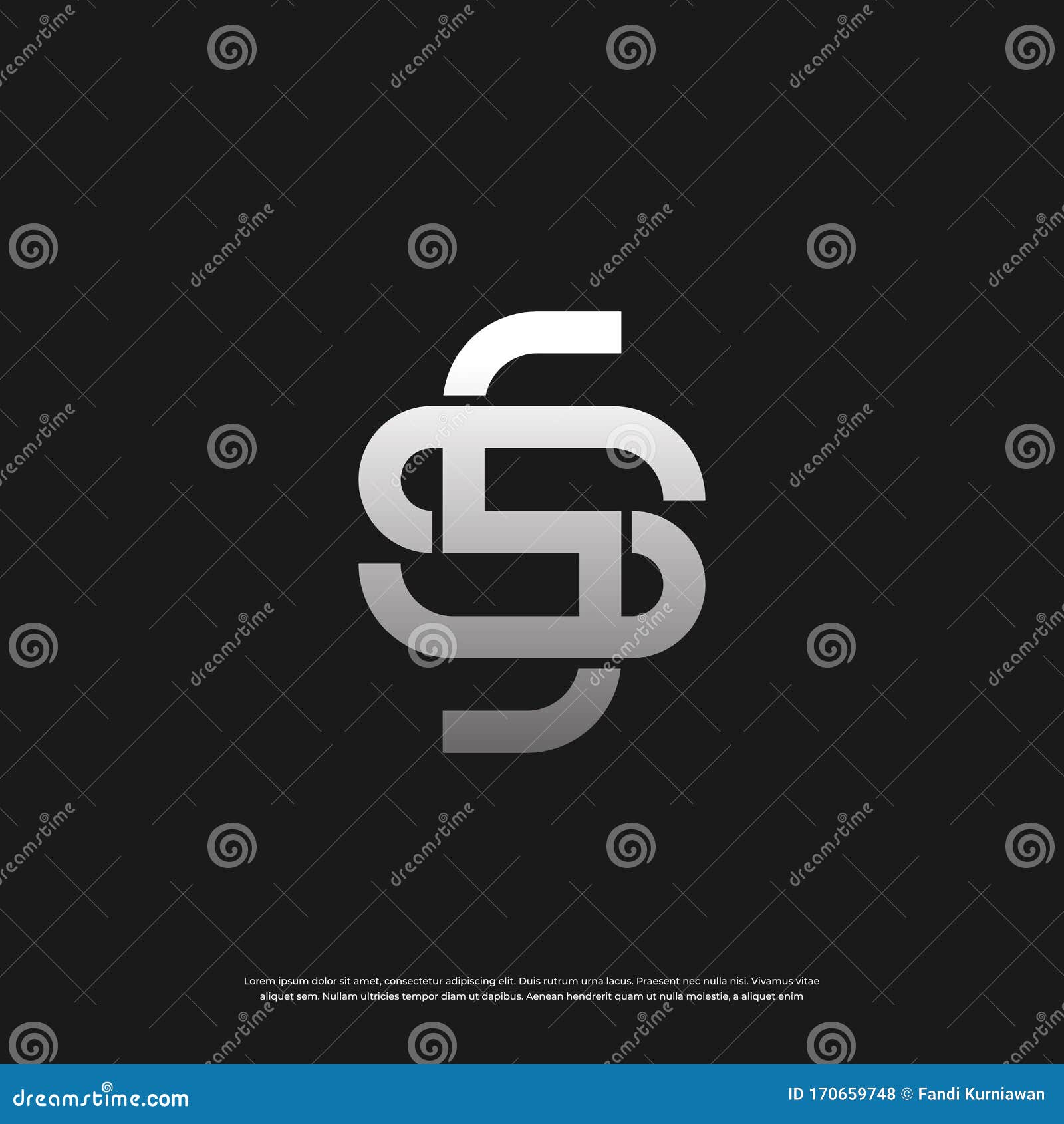 Letter S Monogram Logo Design Vector Stock Vector - Illustration of ...