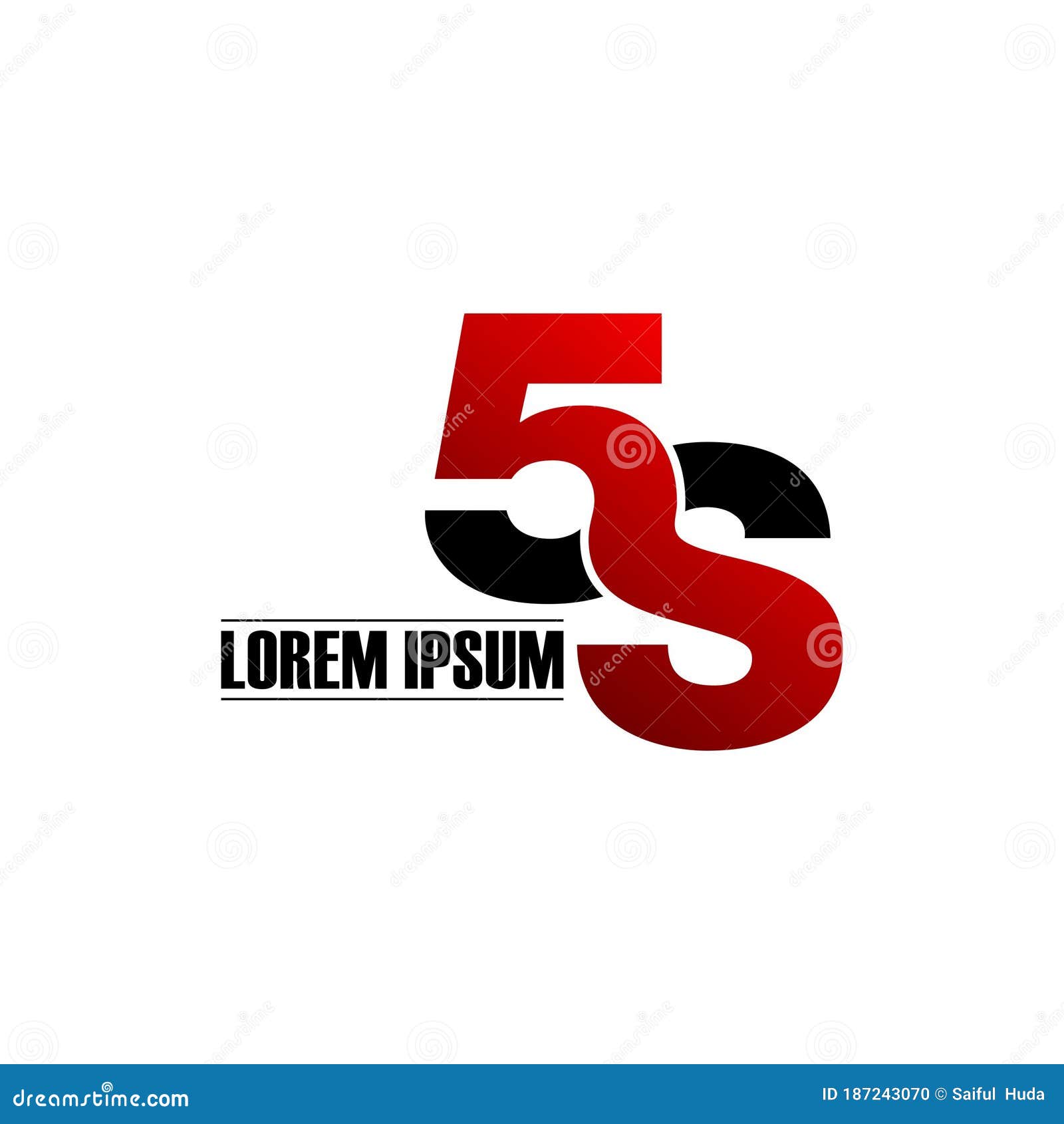 Letter 5S Monogram Logo Icon Design Vector. Stock Vector - Illustration ...