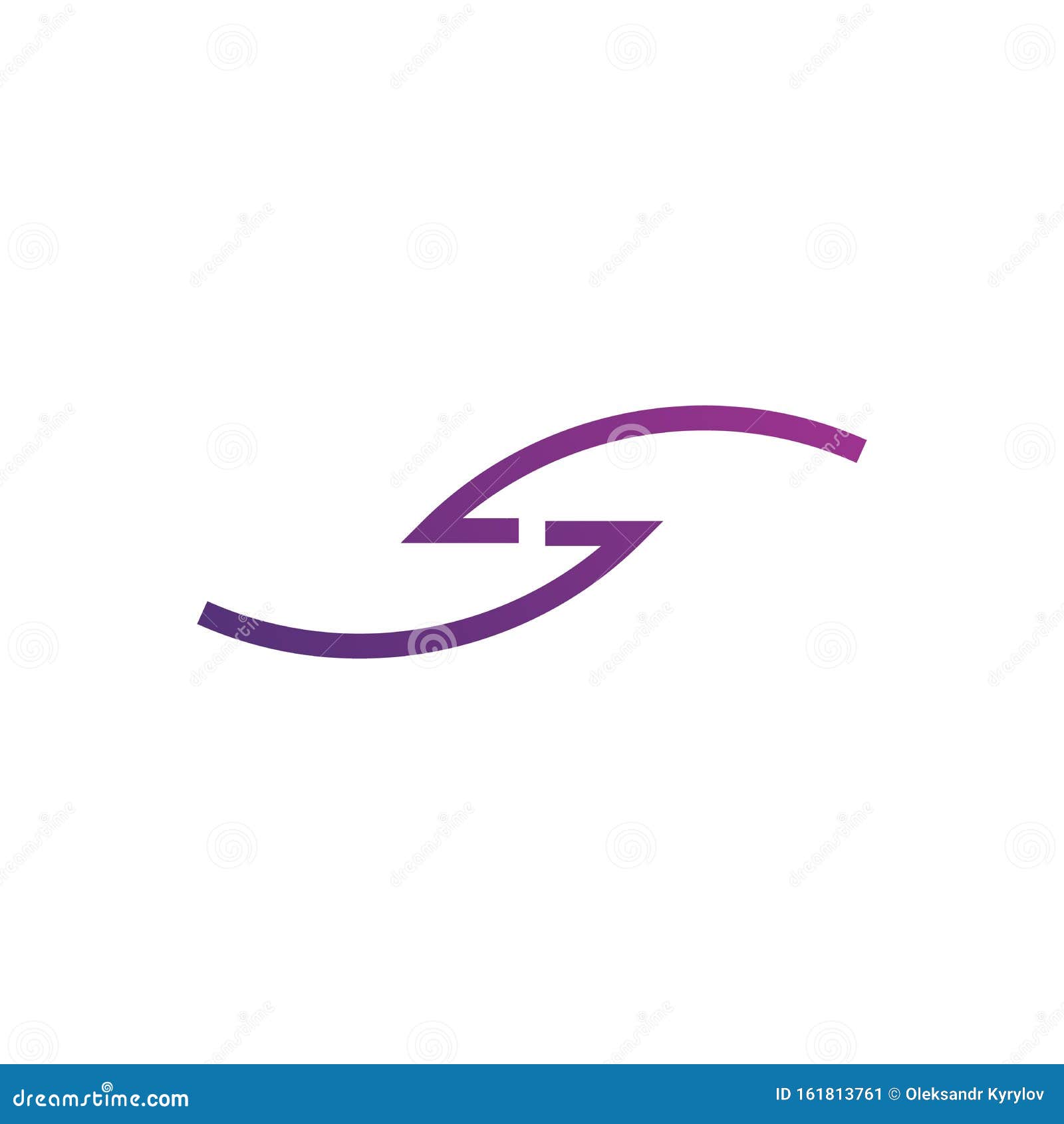 Letter S Monogram Logo Intersection Thin Line S Emblem Graphic ...