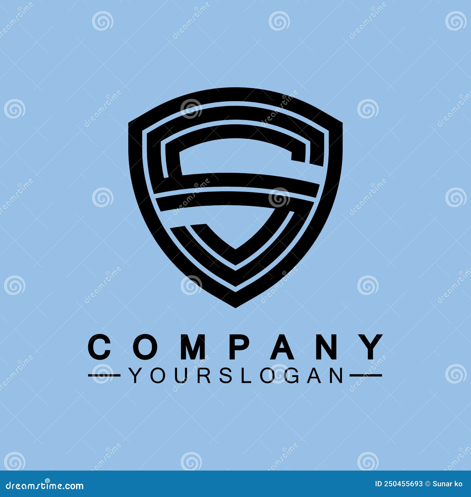 Letter S Monogram and Shield Sign Combination. Line Art Logo Design ...
