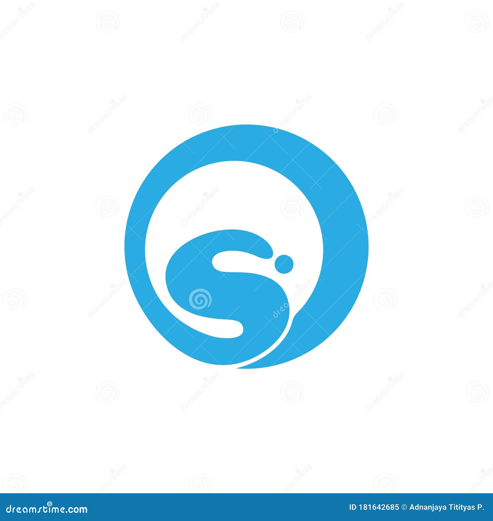 Letter S Motion Circle Water Logo Vector Stock Vector - Illustration of ...