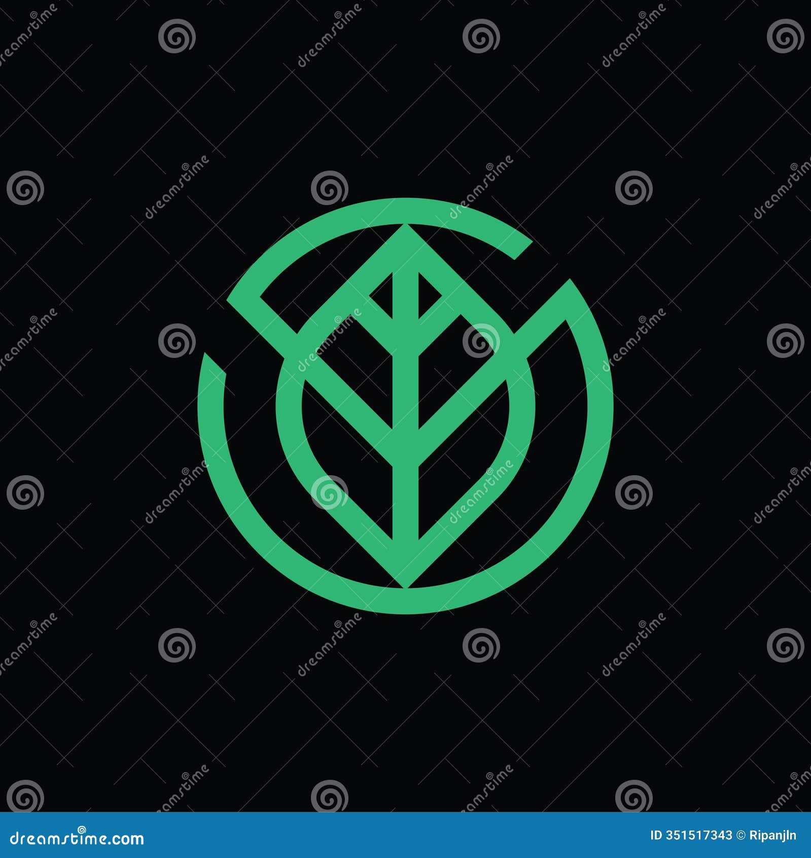 Letter S Natural Leaf Tree Logo Design Vector Template Stock ...