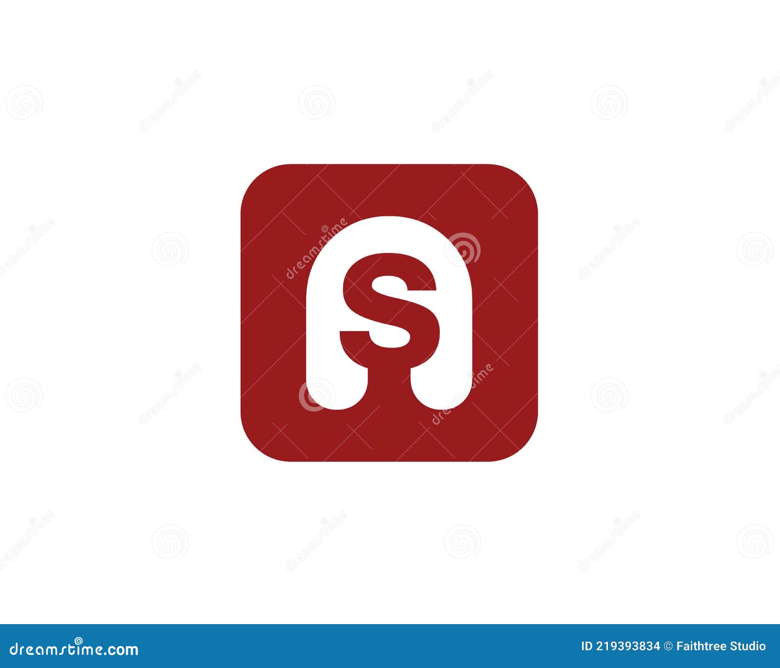 Letter a S Negative Space on Rounded Square Stock Vector - Illustration ...