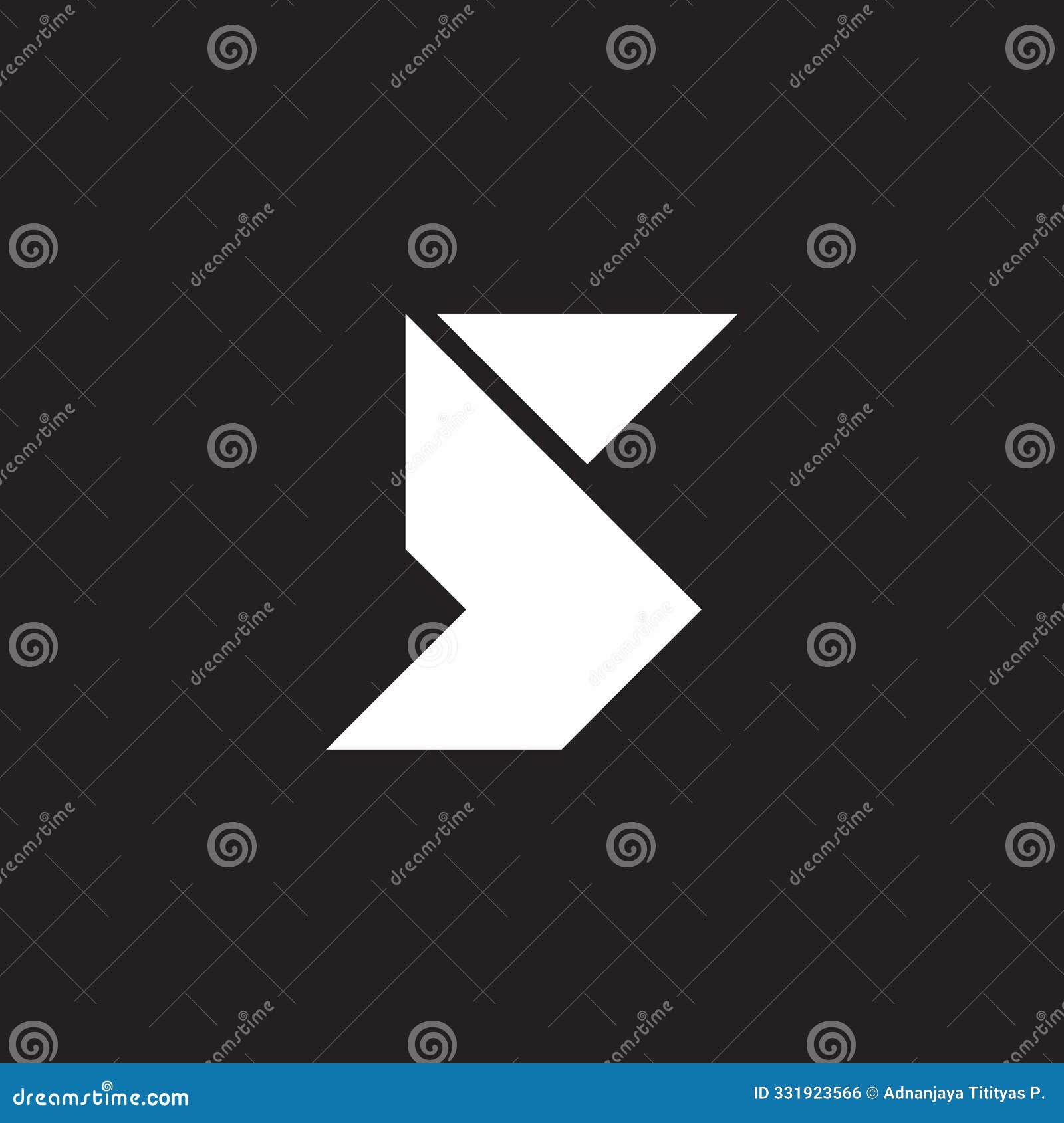 Letter S Origami Paper Fold Simple Logo Vector Stock Vector ...