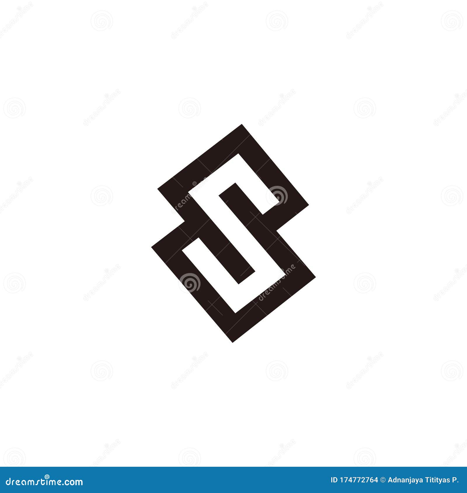 Letter S Outline Infinity Geometric Design Symbol Logo Vector Stock ...
