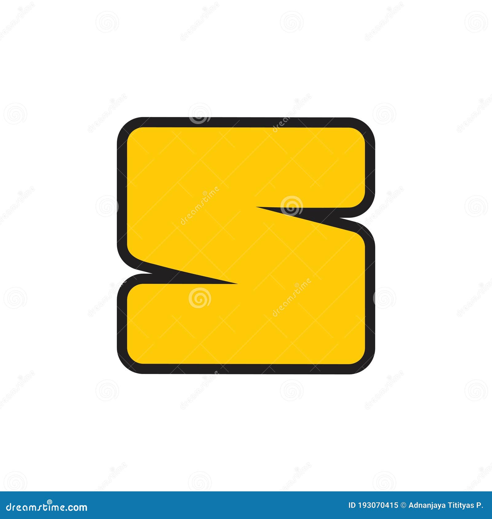 Letter S Outline Square Design Vector Stock Vector - Illustration of ...