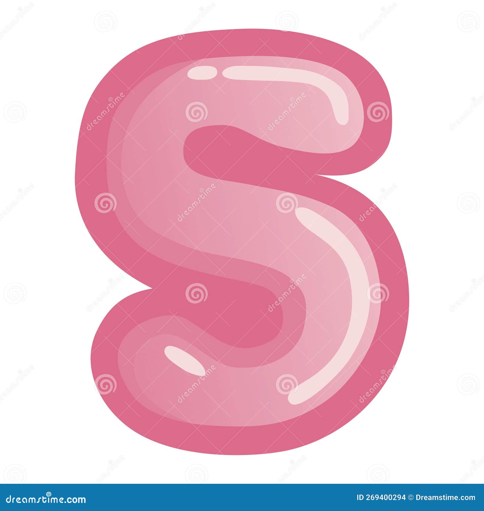 Letter S Pink Bold Alphabet Font Doodle Drawing Vector Art Stock Vector ...