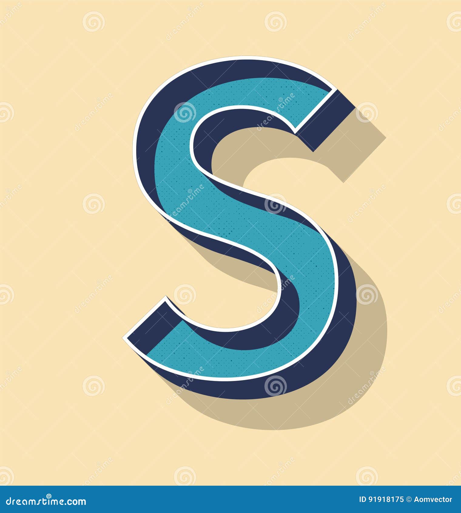 Letter S Retro Vector Text Style, Fonts Concept Stock Vector ...
