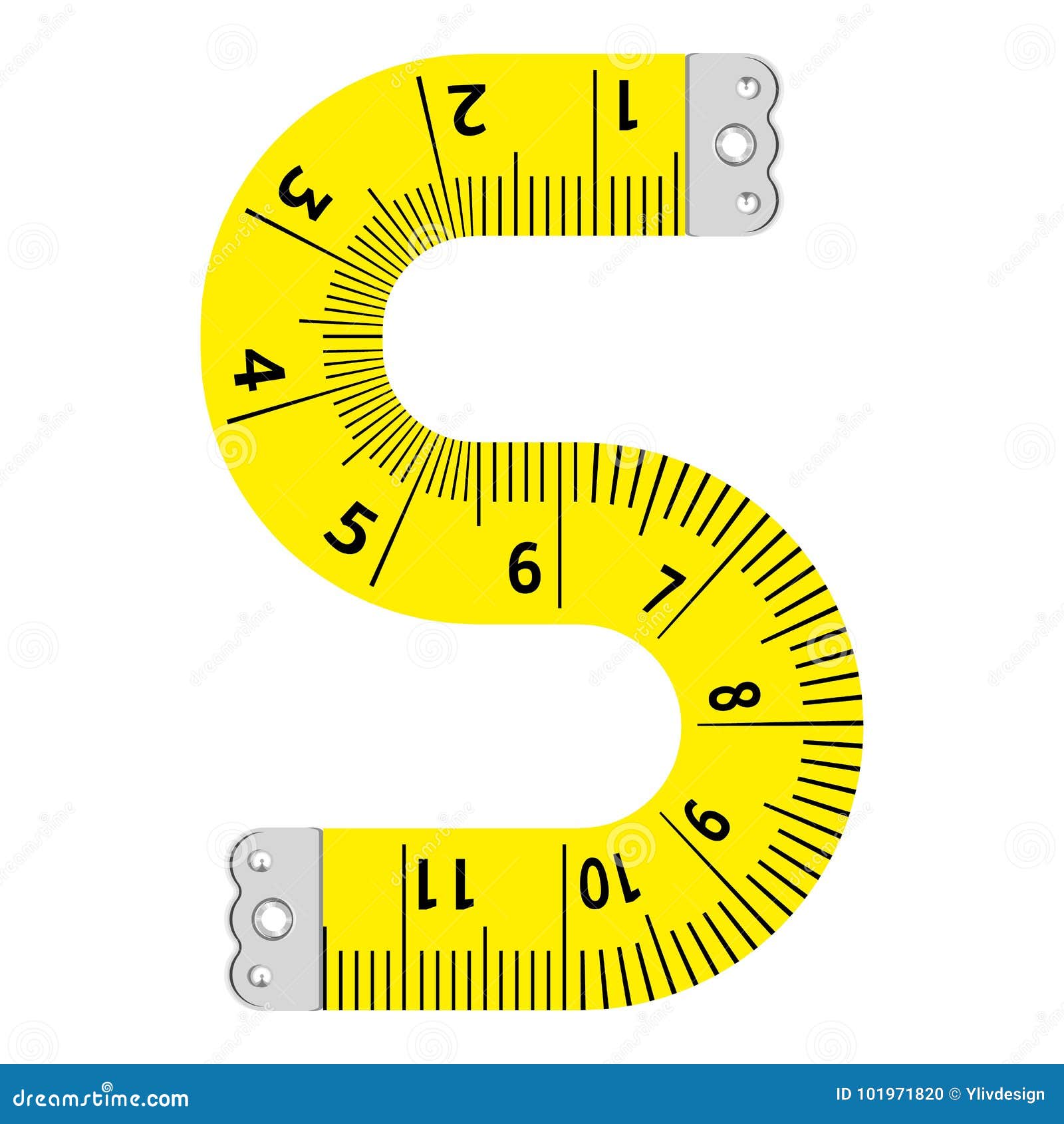 Letter S Ruler Icon, Cartoon Style Stock Vector - Illustration of ...