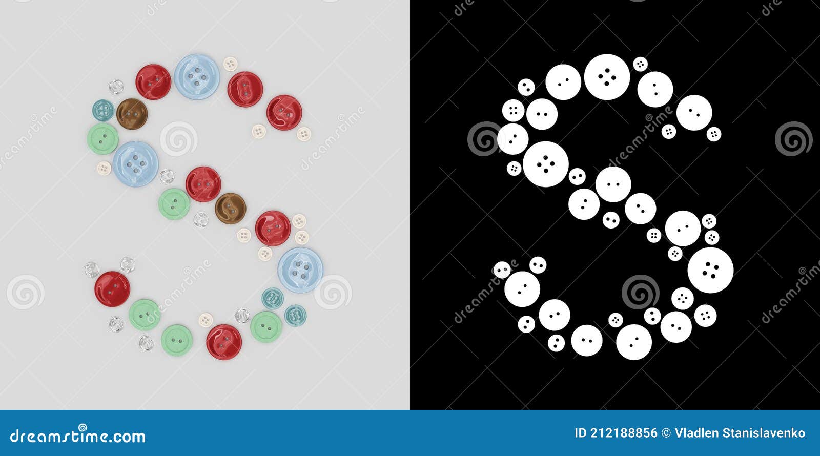 Letter V Of Sewing Button Alphabet. Alphabet From Buttons . Letter From ...