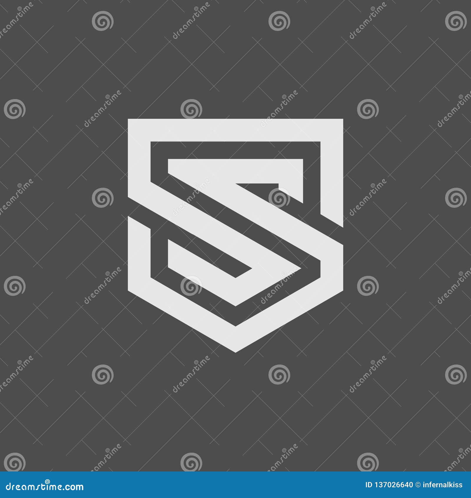 Letter S Shield Shape Modern and Simple Logo Vector Stock Vector ...