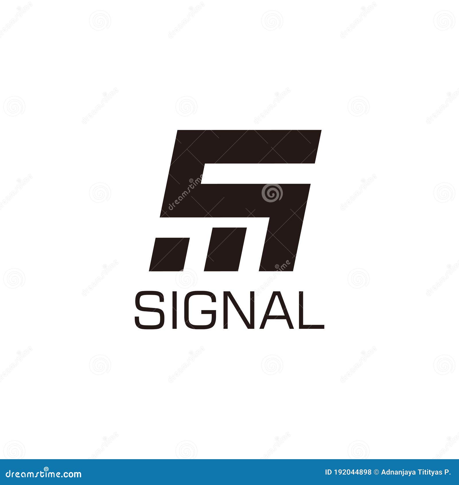 Letter S Signal Symbol Geometric Design Logo Vector Stock Vector ...