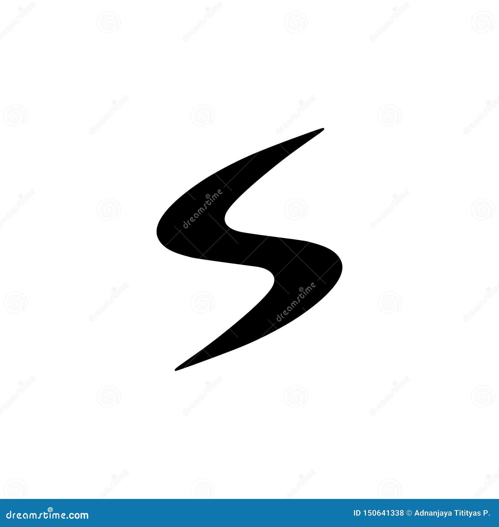 Letter S Simple Curves Design Logo Vector Stock Vector - Illustration ...