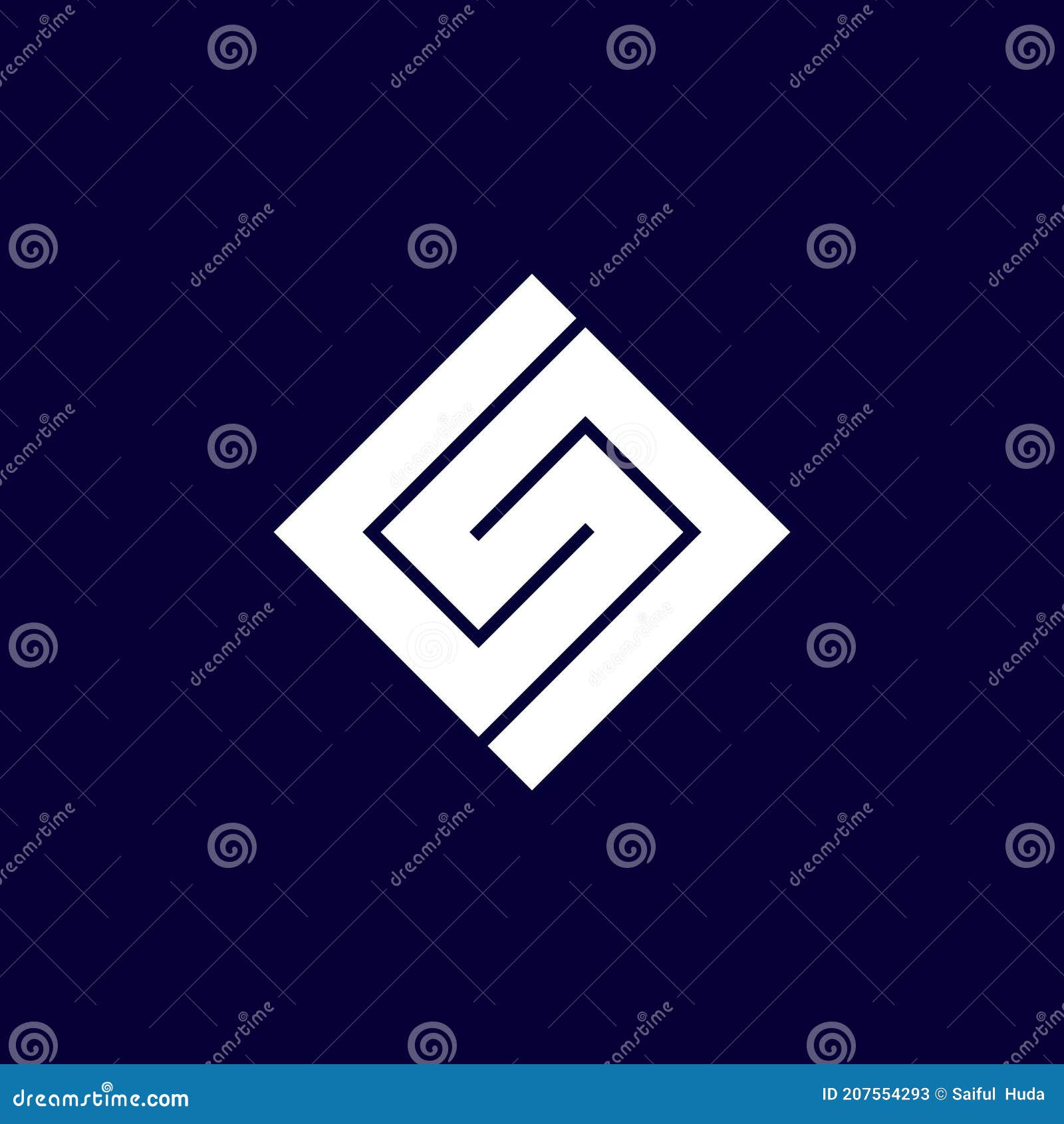 Letter S Simple Monogram Logo Icon Design. Stock Vector - Illustration ...