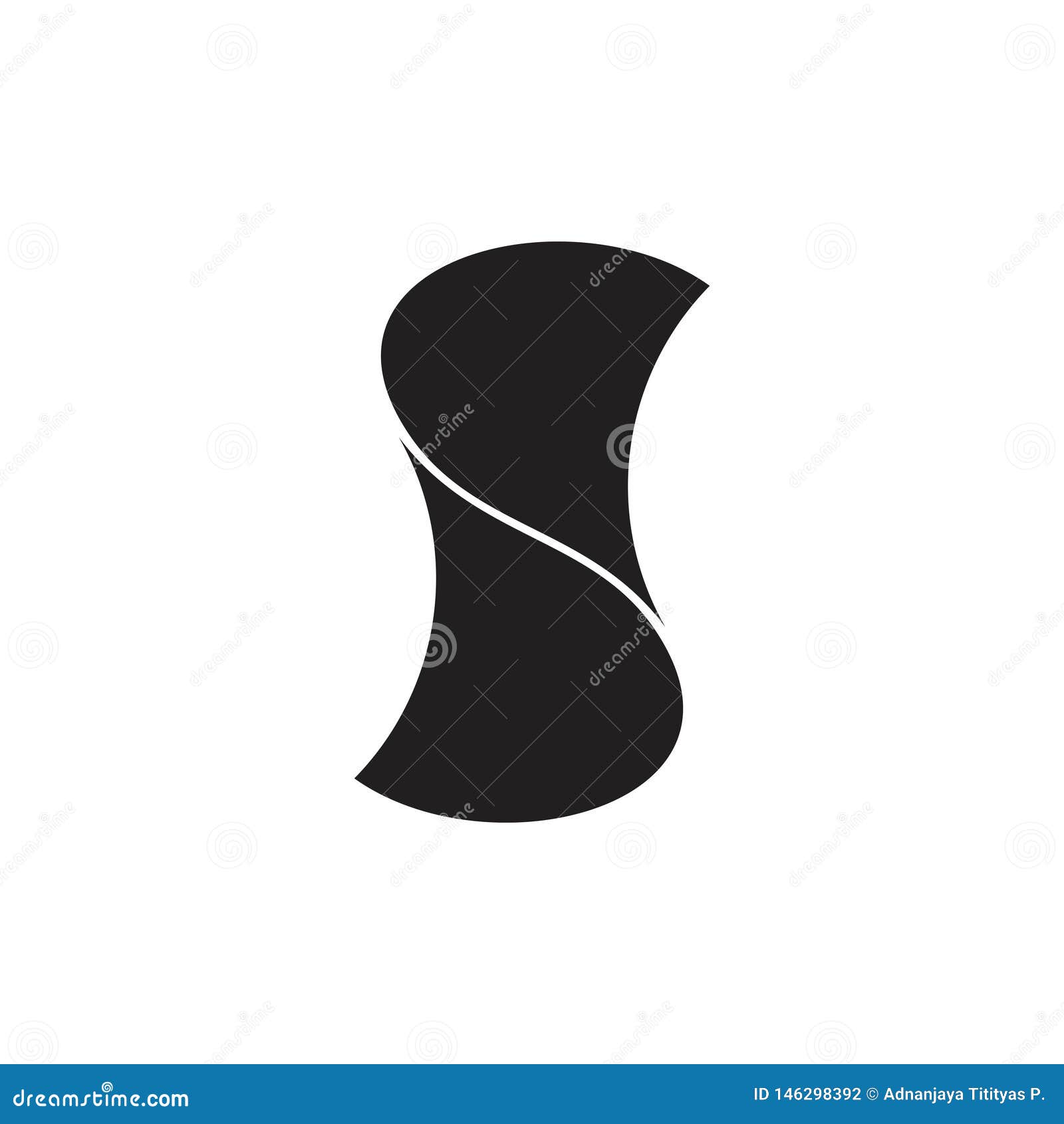 Simple Negative Space Vector Hexagonal Logo Of Trident Poseidon Stock ...