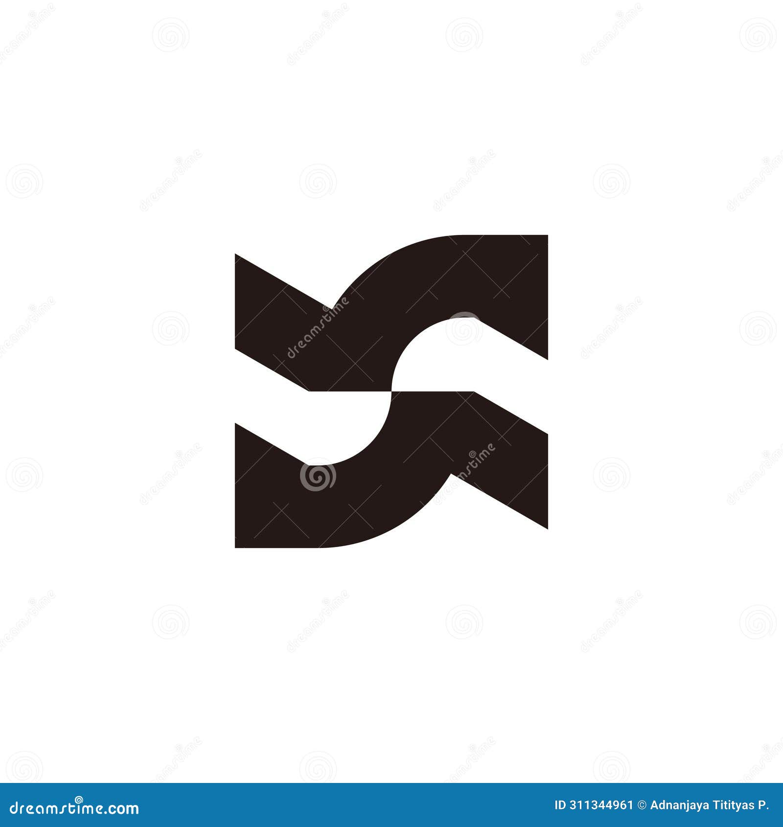 Letter S Simple Slice Geometric Logo Vector Stock Vector - Illustration ...