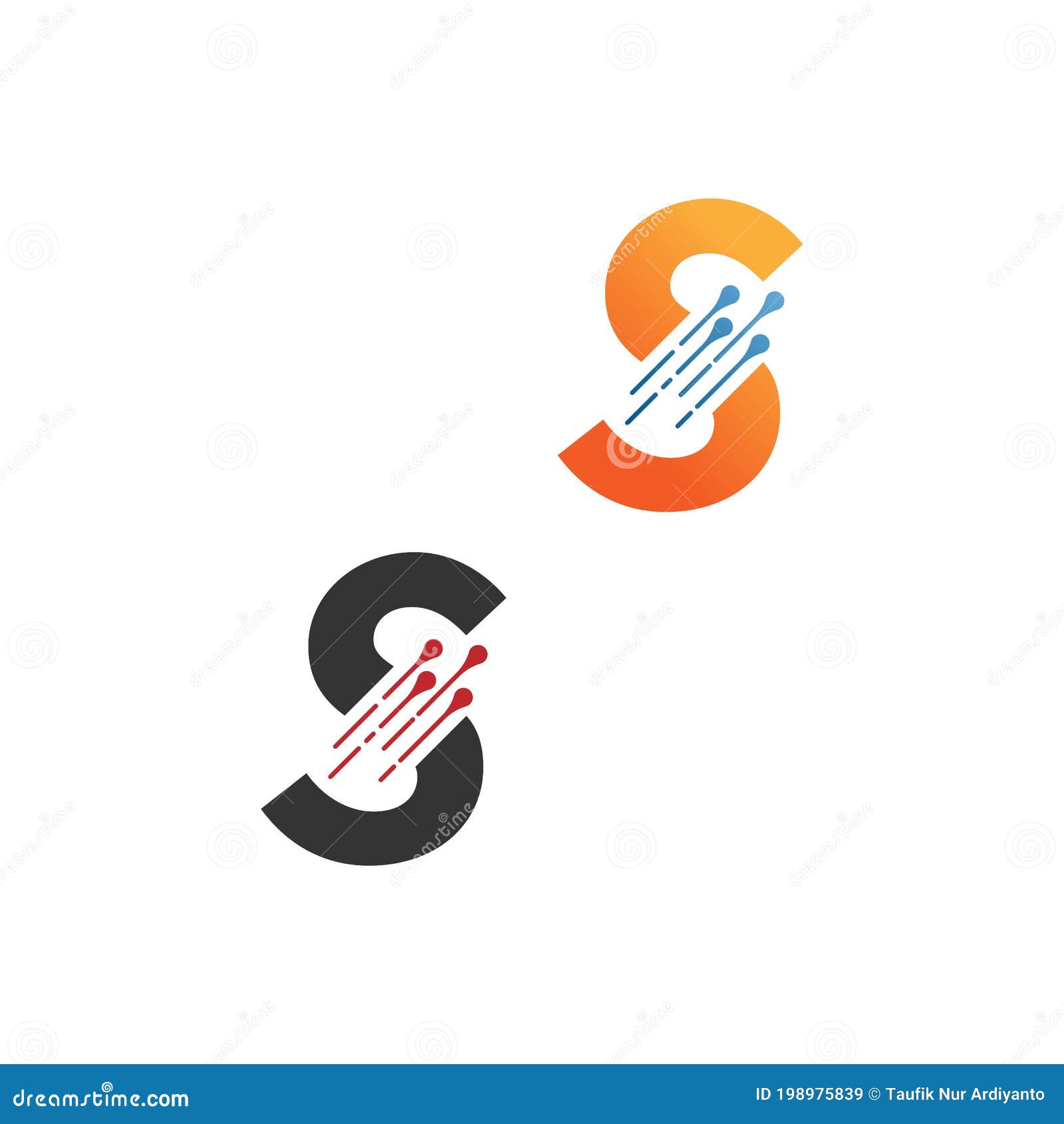 Letter S Simple Tech Logo with Circuit Lines Style Icon Stock Vector ...