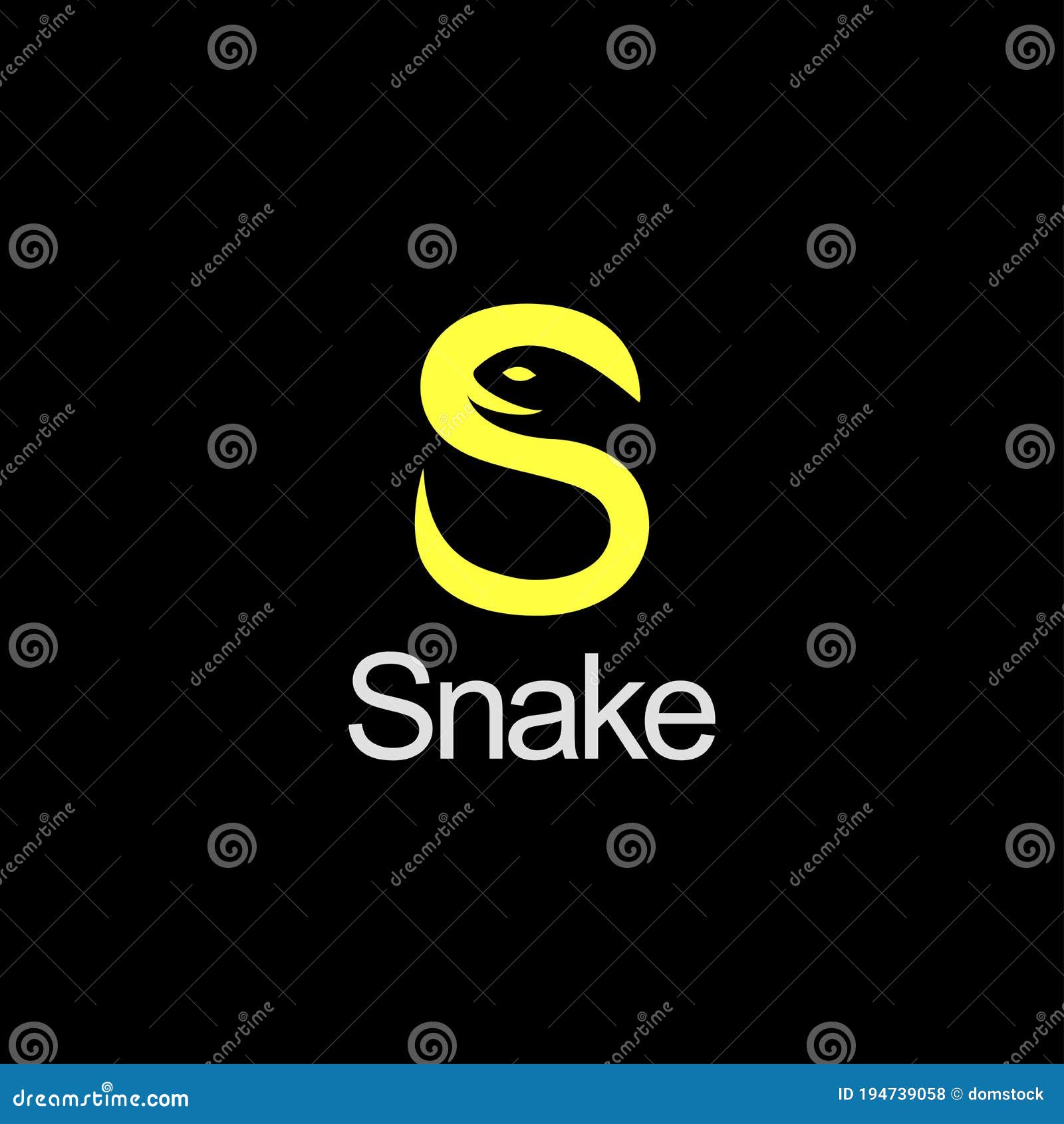 Letter S For Snake Wordmark Logo Icon Vector Logo Template ...