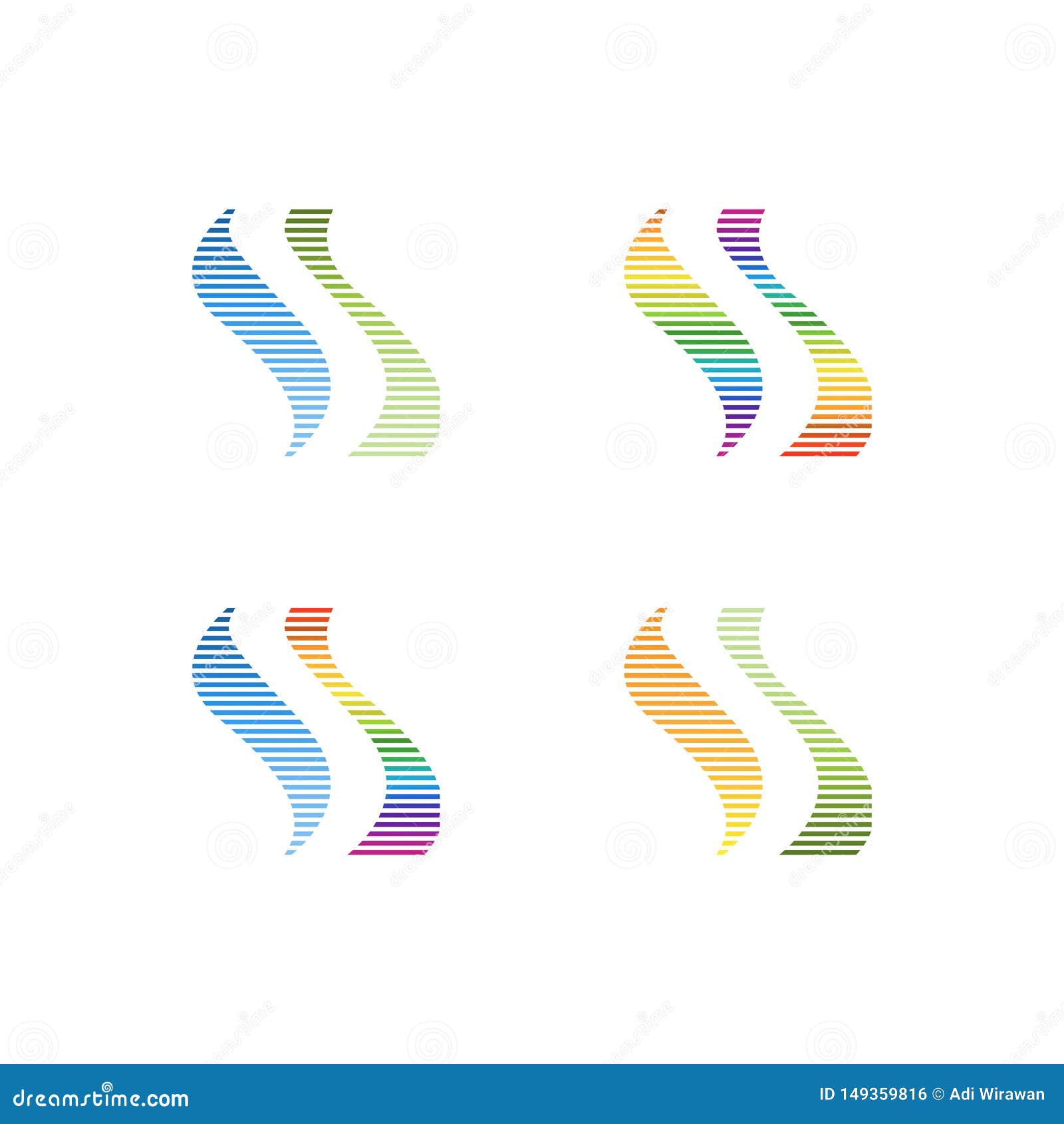 Letter S Spectrum Wave Logo Vector Isolated on White Backdrop Stock ...