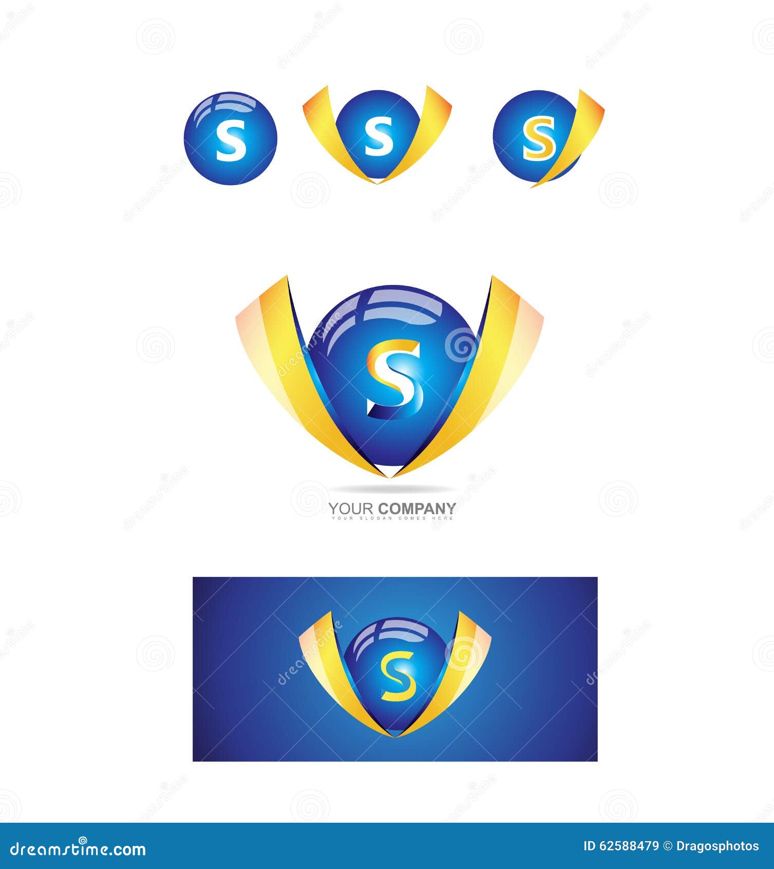Letter S Sphere 3d Logo Cartoon Vector | CartoonDealer.com #62588479