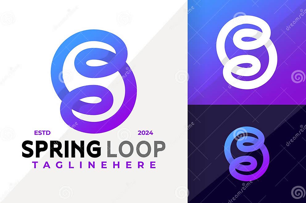 Letter S Spring Loop Logo Icon Vector Design. Creative Simple Logos ...