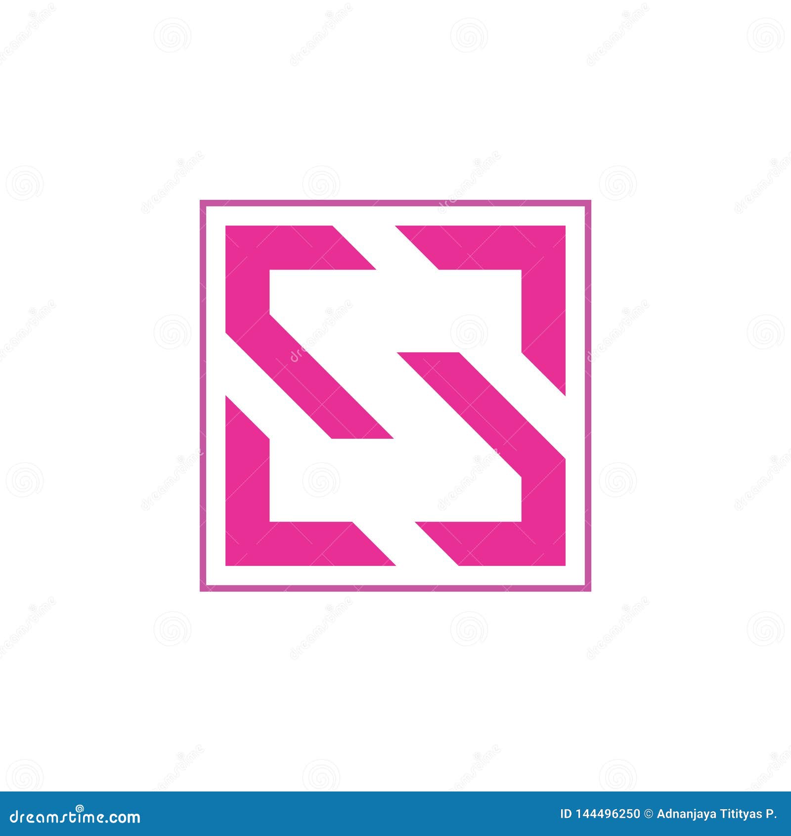 Letter S Square Geometric Line Logo Vector Stock Vector - Illustration ...