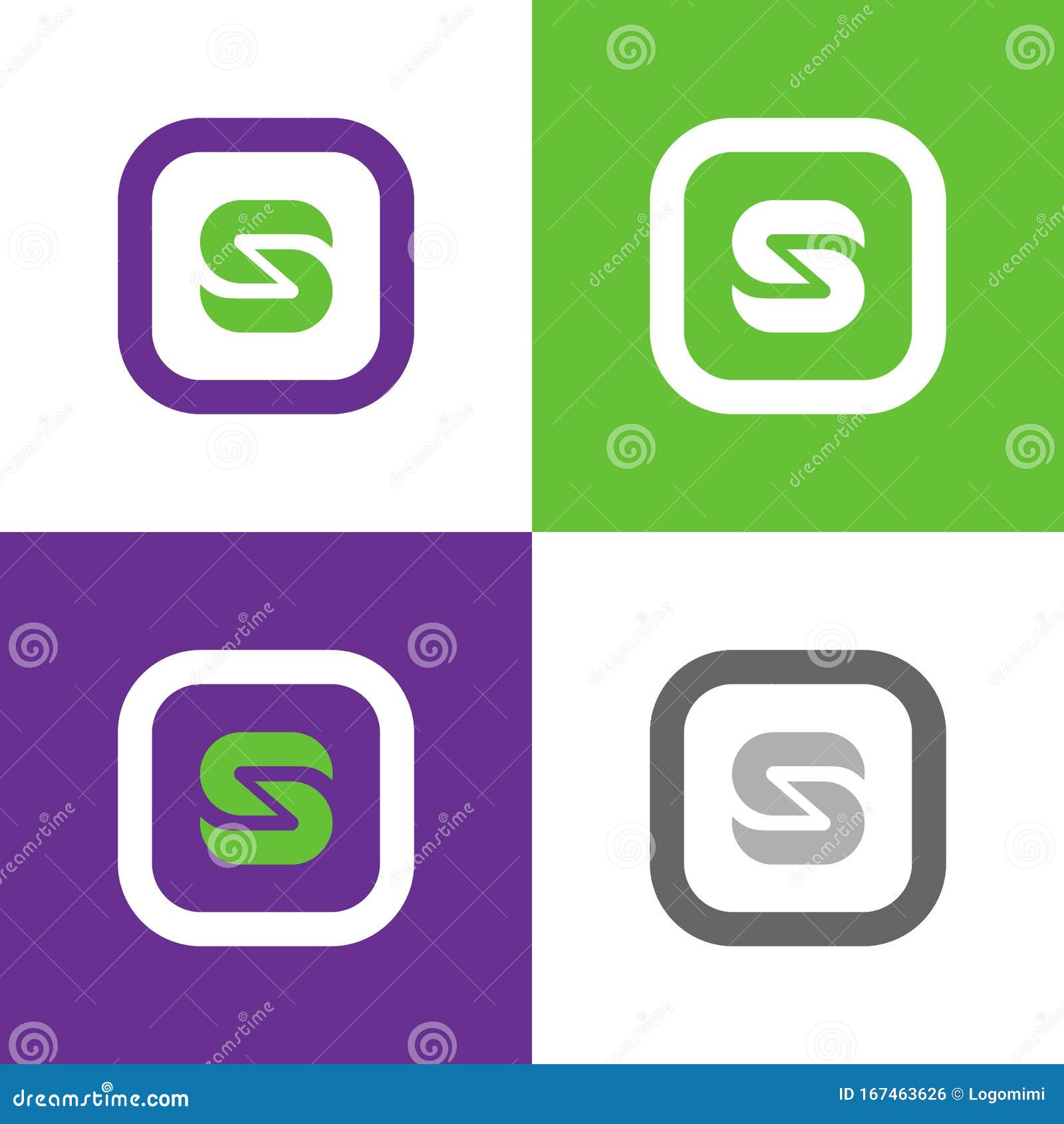 Letter S Square Logo Icon, Vector Illustration Design Stock Vector ...