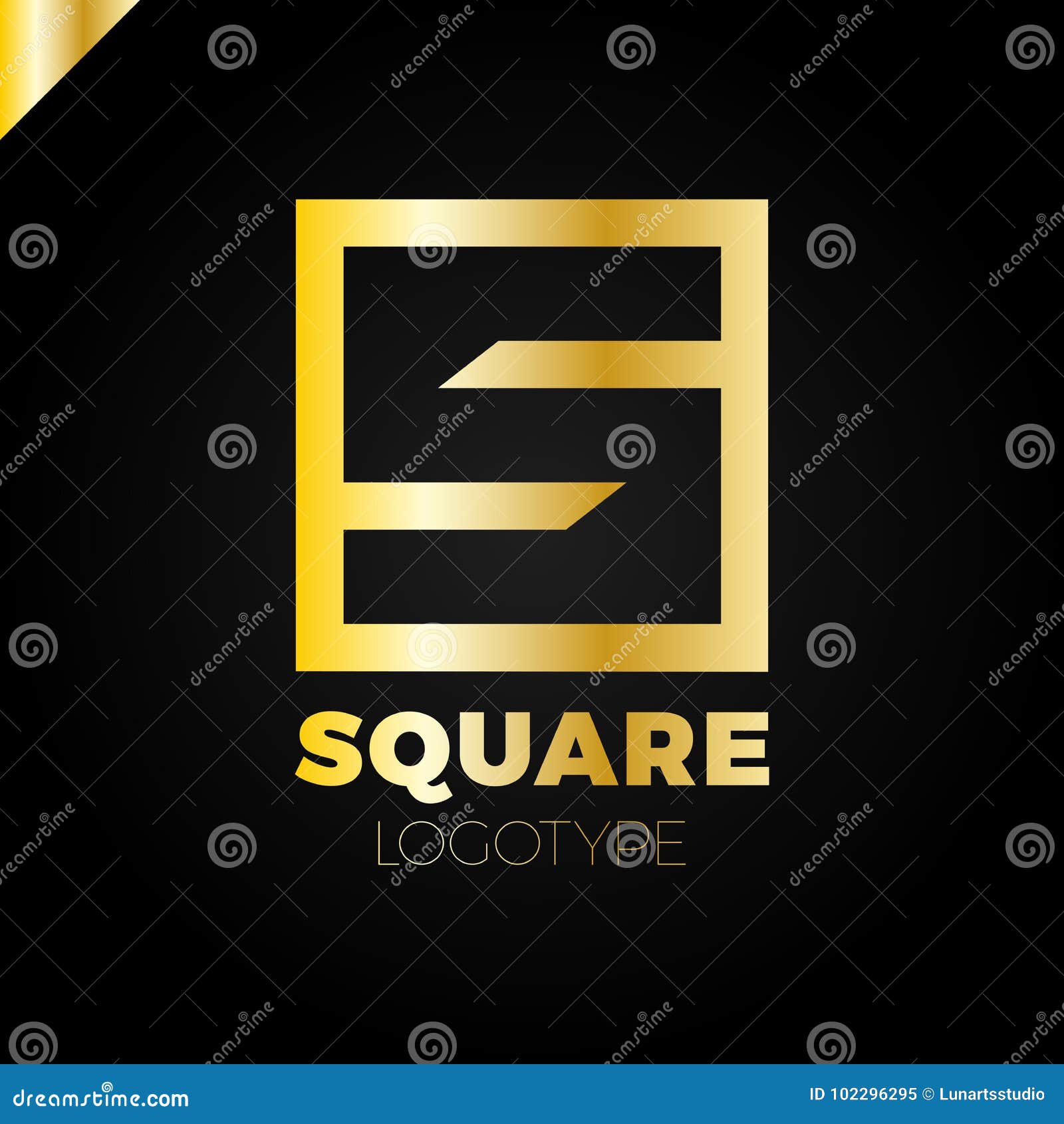 Letter S Square Negative Space Logo Design Element Stock Vector ...