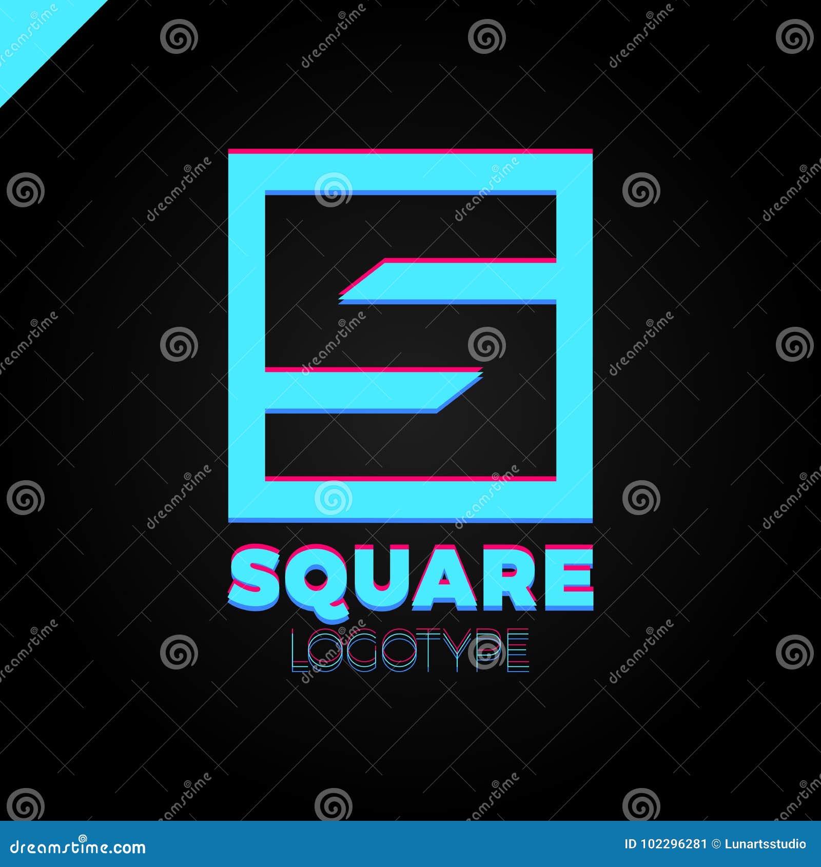 Letter S Square Negative Space Logo Design Element Stock Vector ...