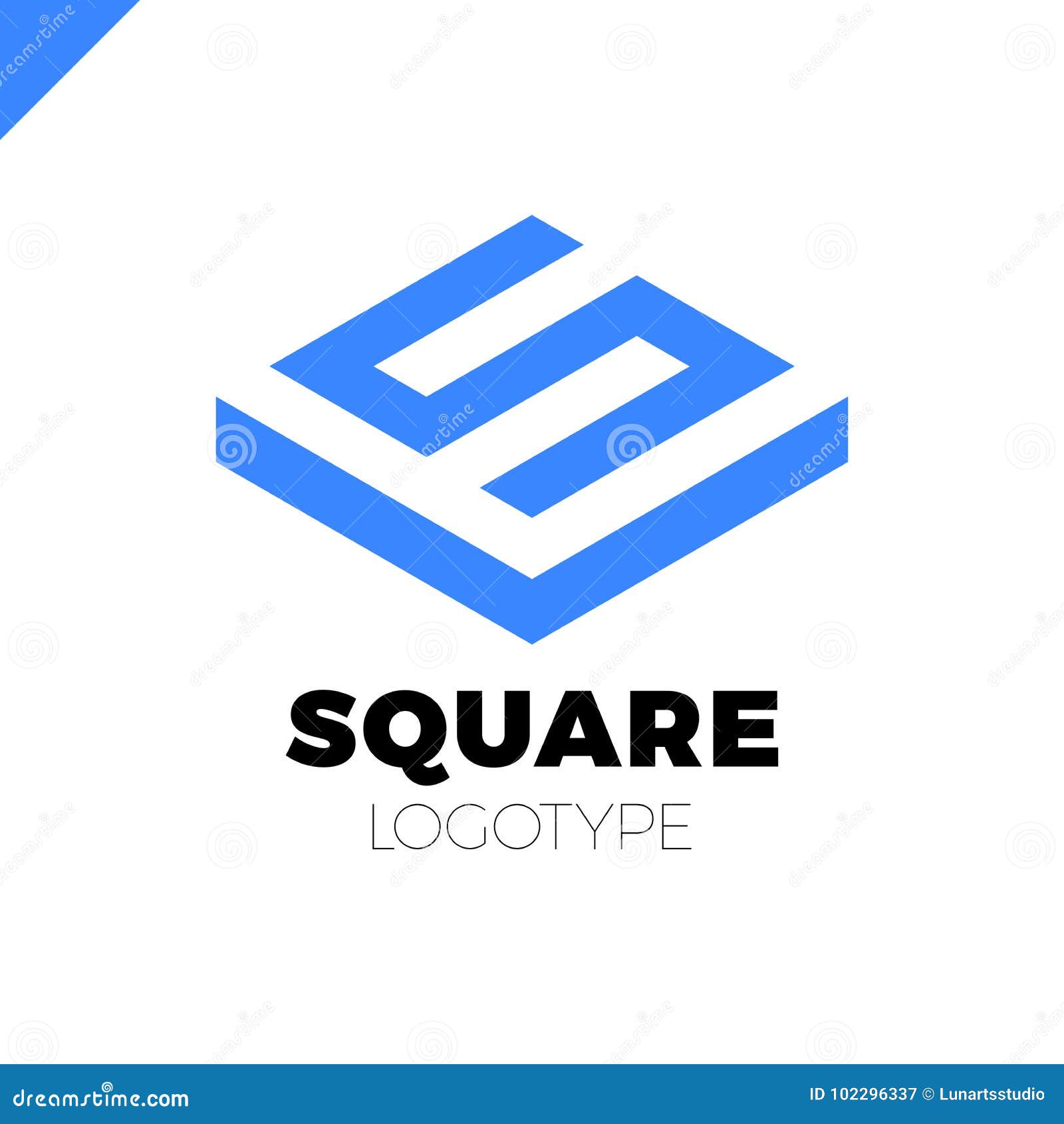 Letter S Square Negative Space Logo Design Element Stock Vector ...