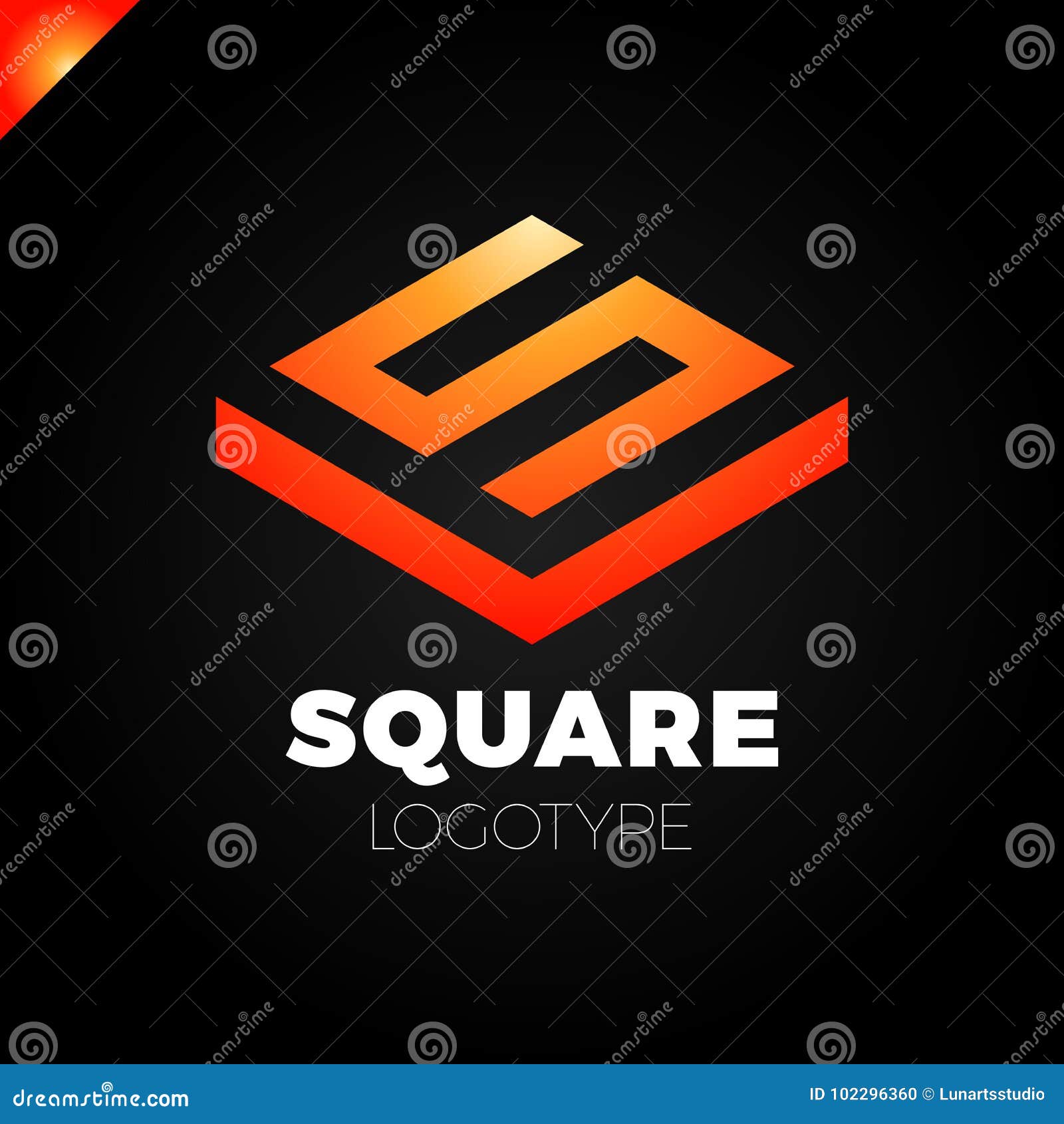 Letter S Square Negative Space Logo Design Element Stock Vector ...
