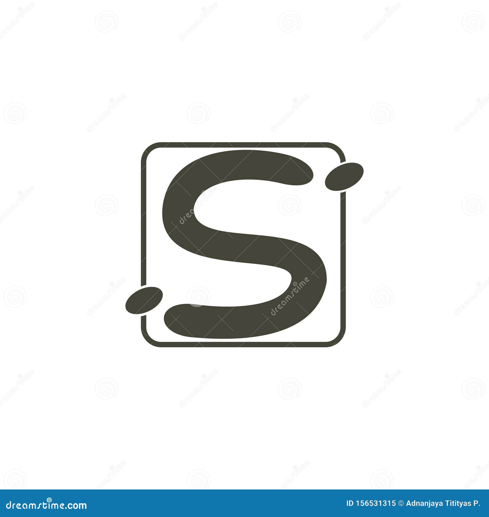 Letter S Square Orbital Doodle Design Logo Vector Stock Vector ...