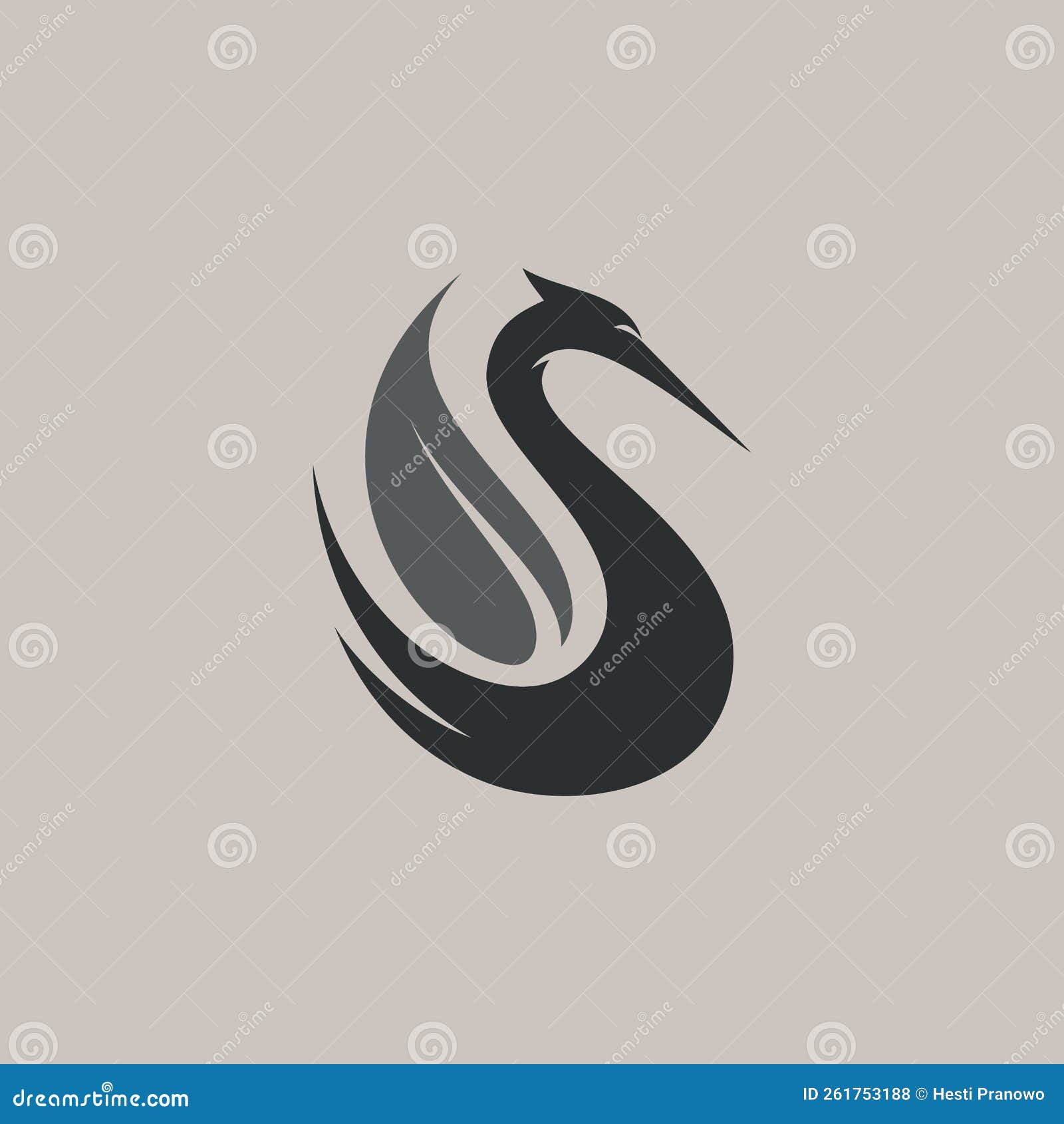 Letter S Stork Bird Logo Design Vector Stock Vector - Illustration of ...