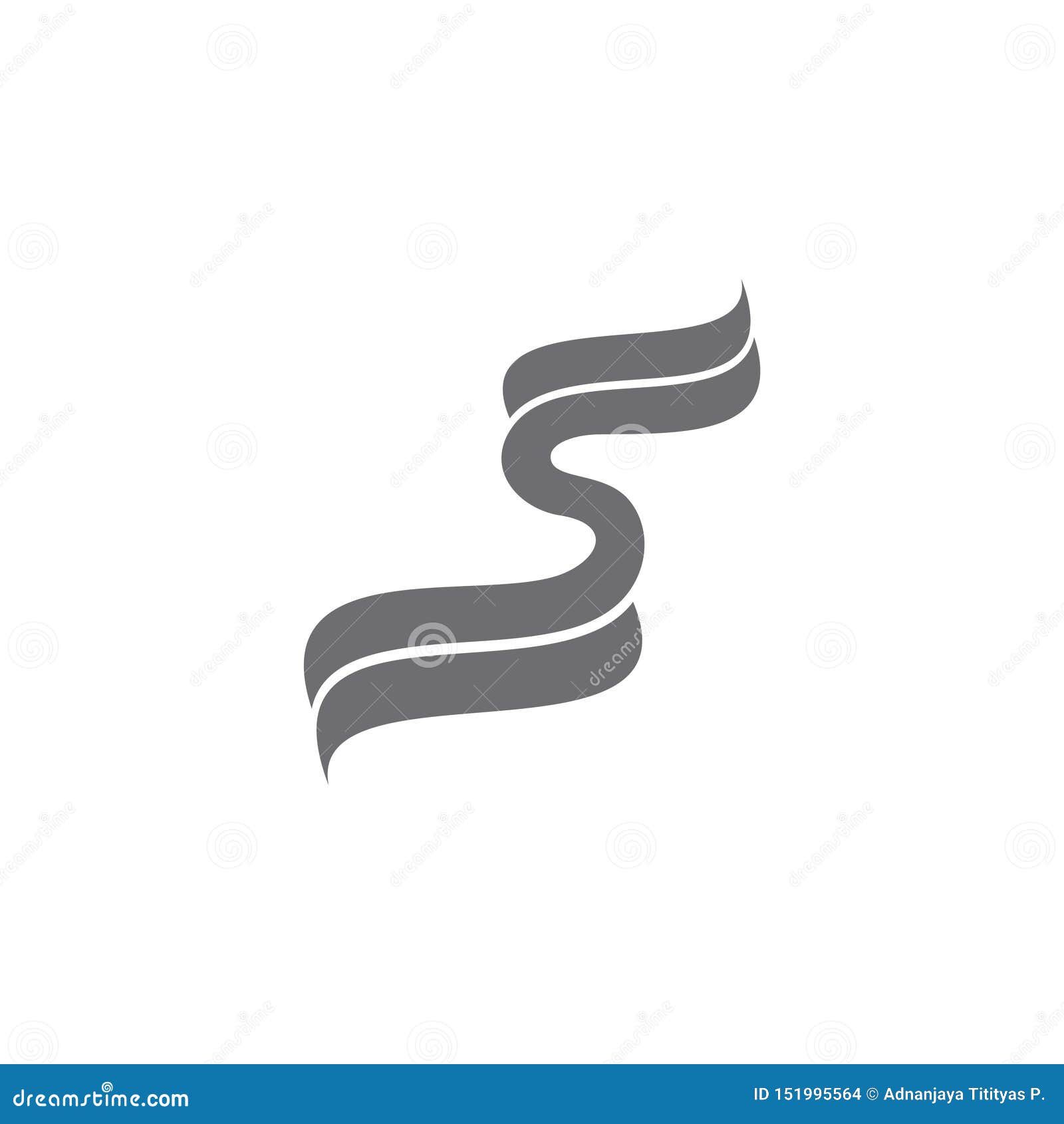 Letter S Stripes Ribbon Logo Vector Stock Vector - Illustration of ...