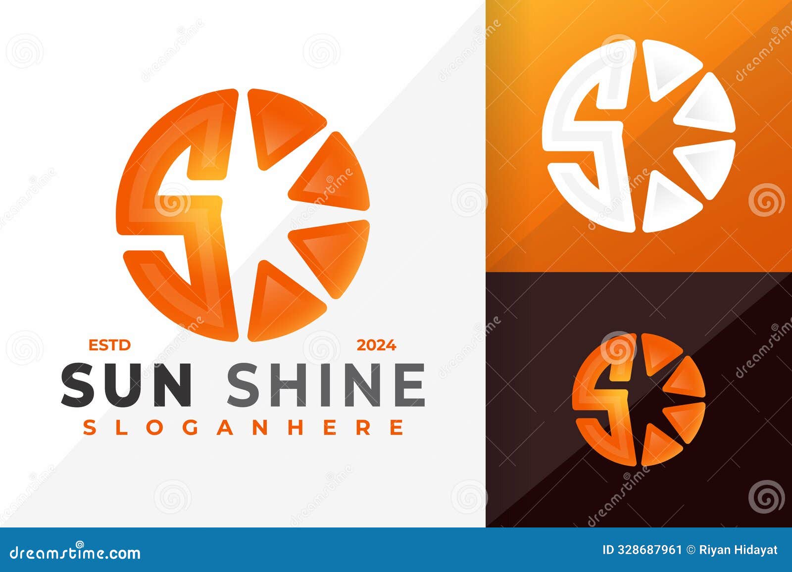 Letter S Sun Shine Logo Design Vector Symbol Icon Illustration Stock Illustration - Illustration ...