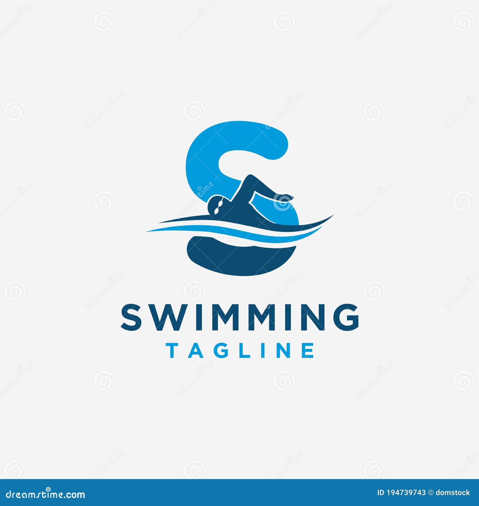 Letter S for Swimming Logo Icon Vector Template Stock Vector ...