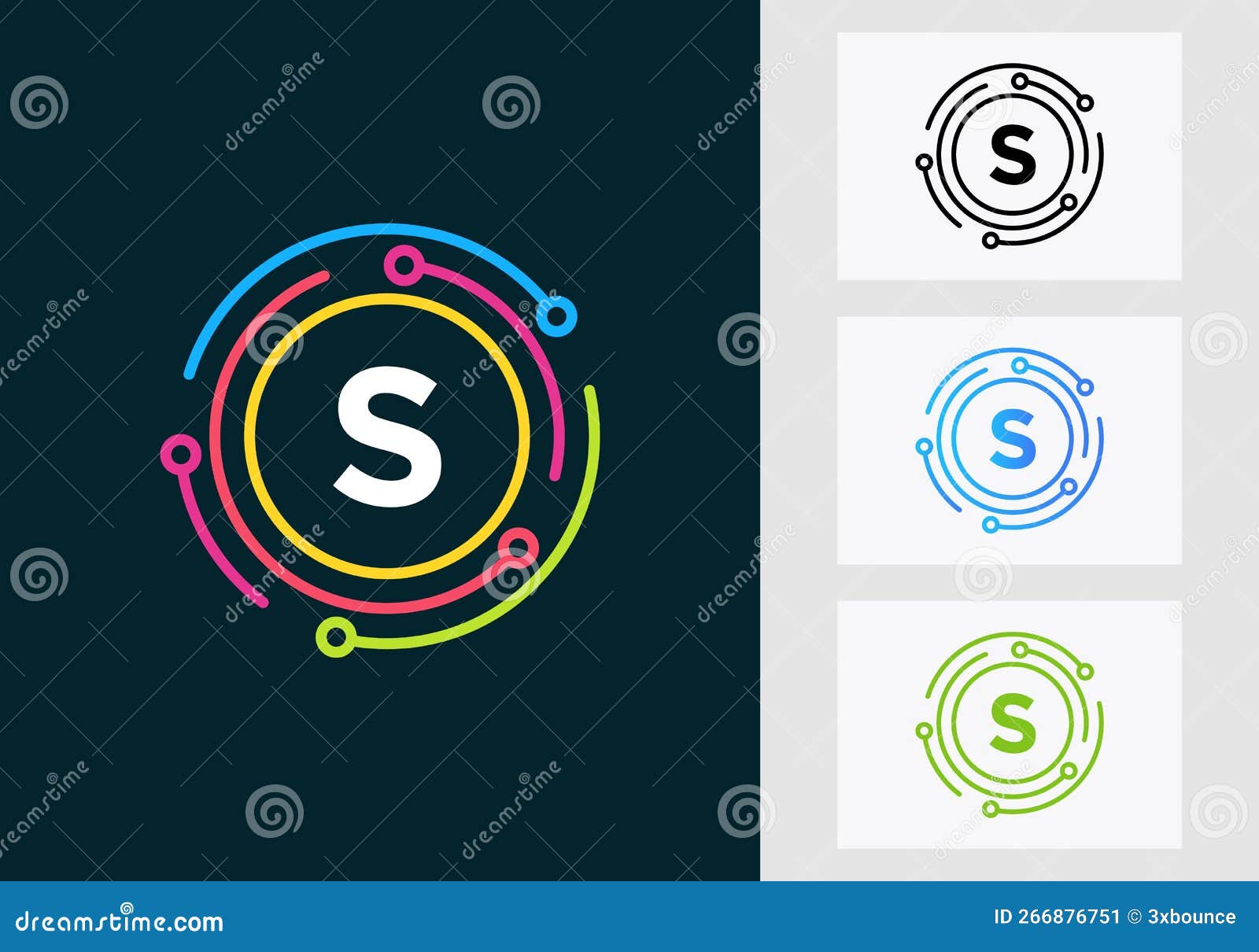 Letter S Technology Logo Design. Network Logo Symbol Stock Vector ...