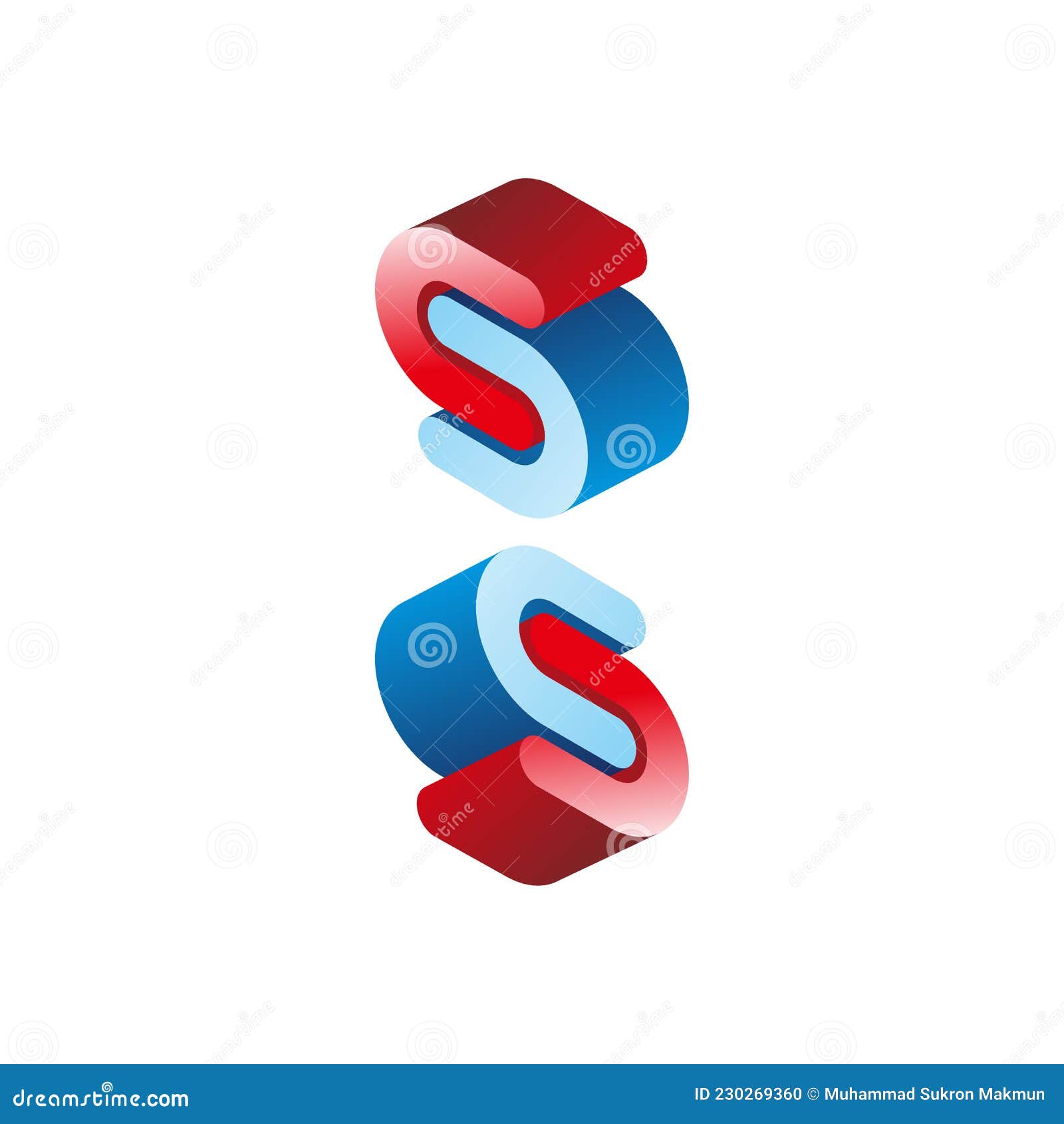Letter S Three Dimension Logo Icon Stock Vector - Illustration of ...