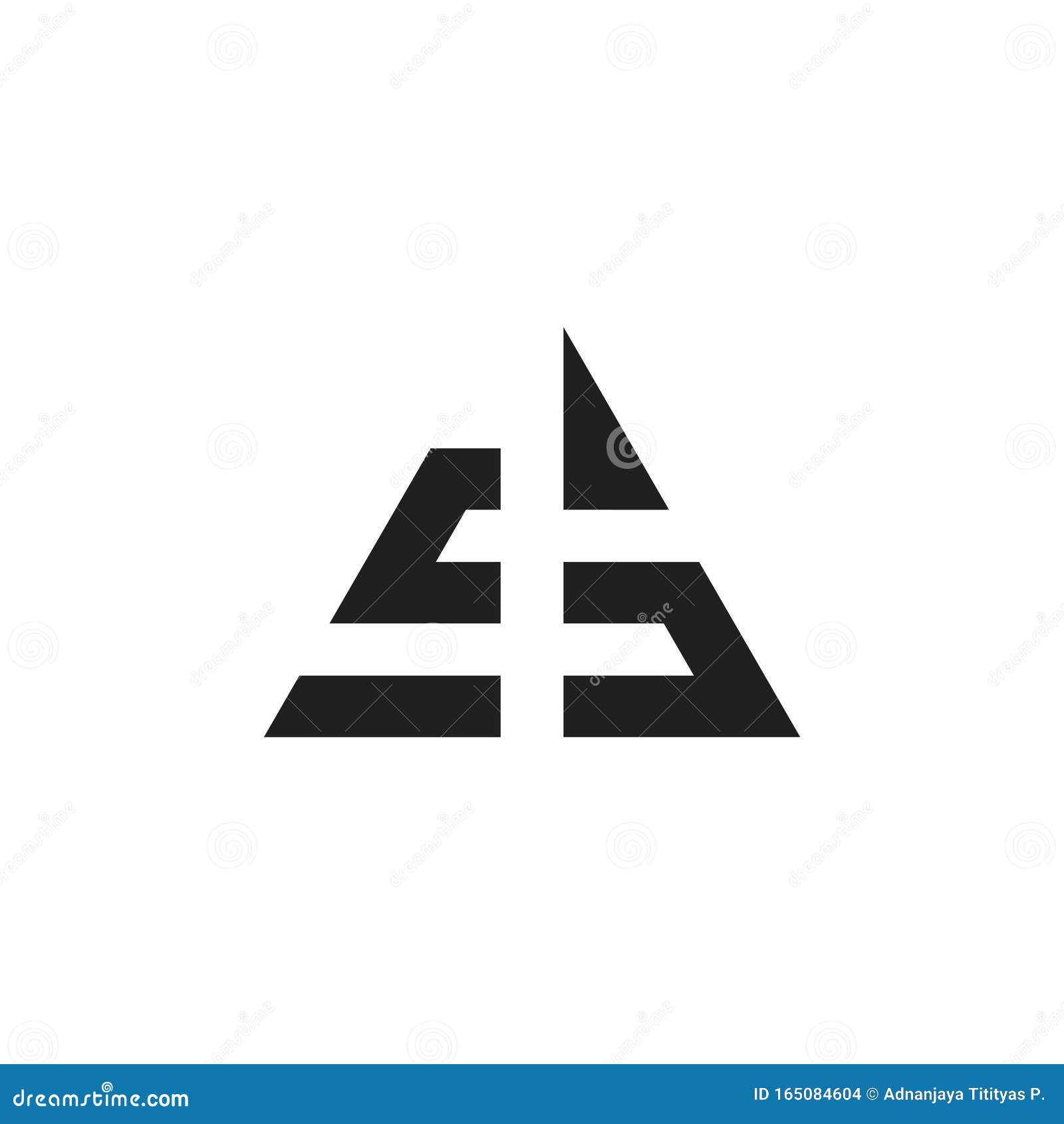 Letter S Triangle Line Slice Logo Vector Stock Vector - Illustration of ...