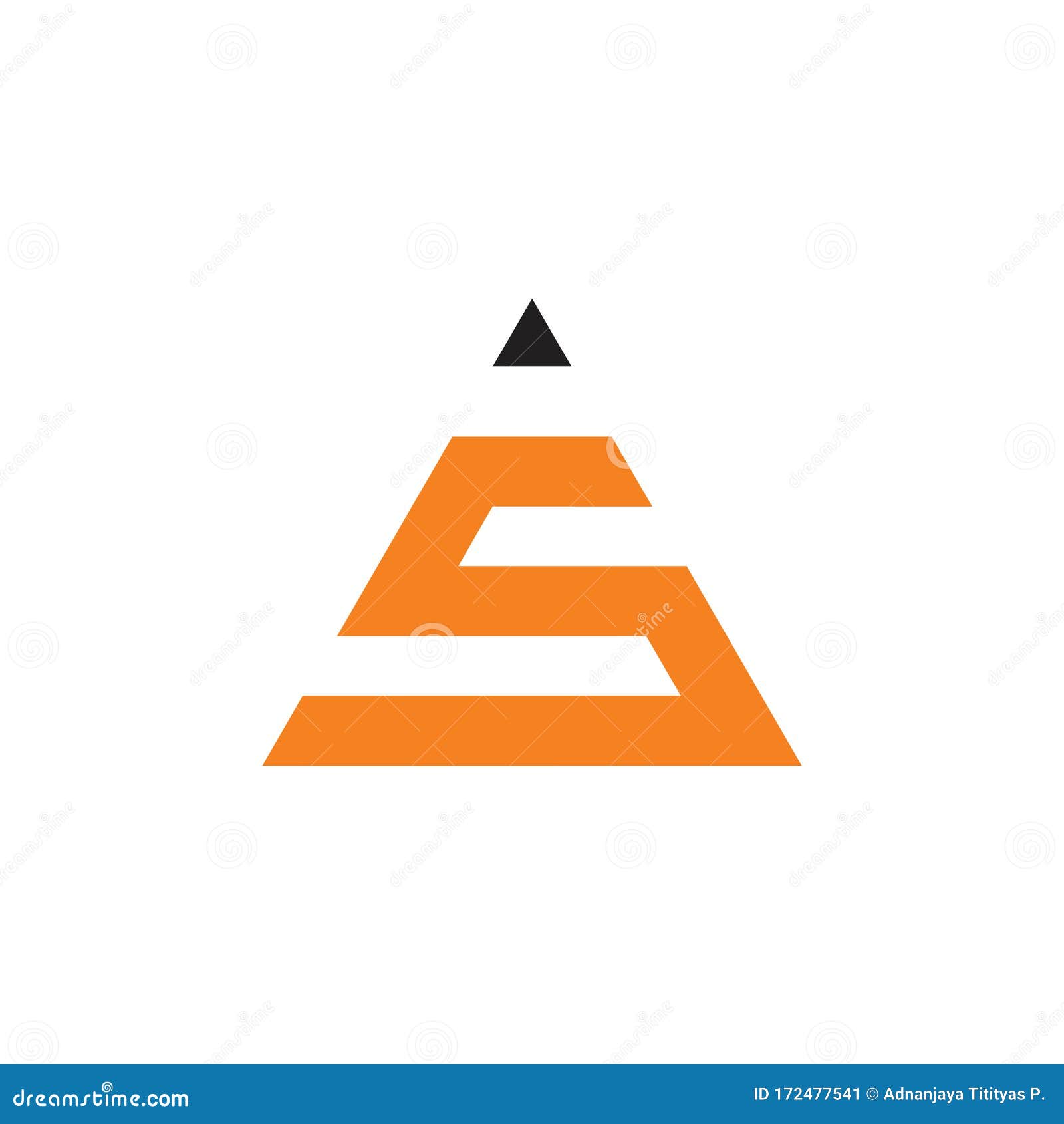 Letter S Triangle Pencil Geometric Logo Vector Stock Vector ...