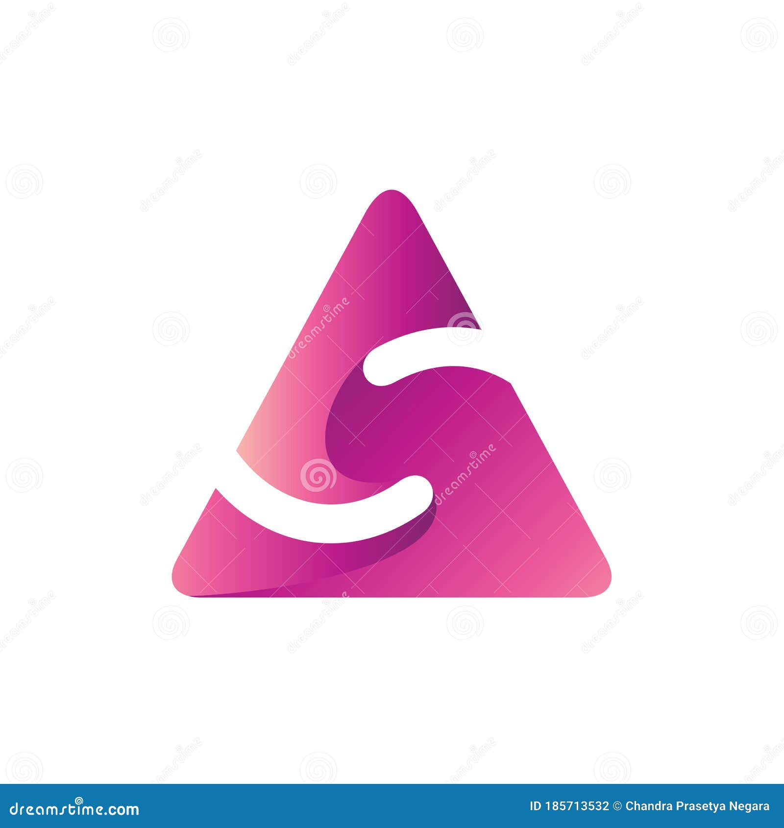 Letter S in Triangle Shape Logo Template Stock Vector - Illustration of ...