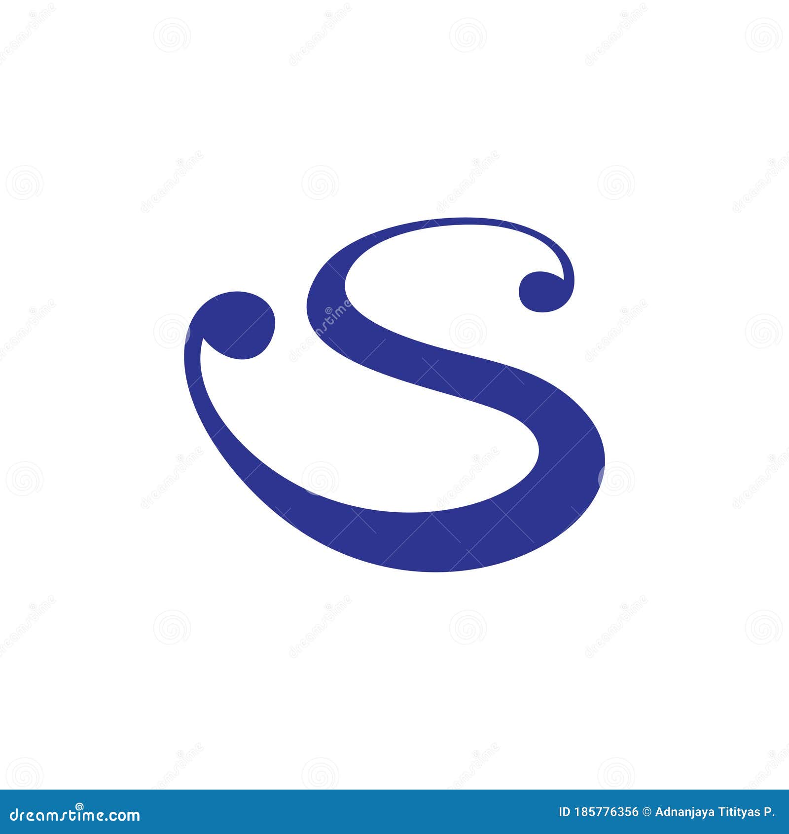 Letter S Unique Curves Design Logo Vector Stock Vector - Illustration ...