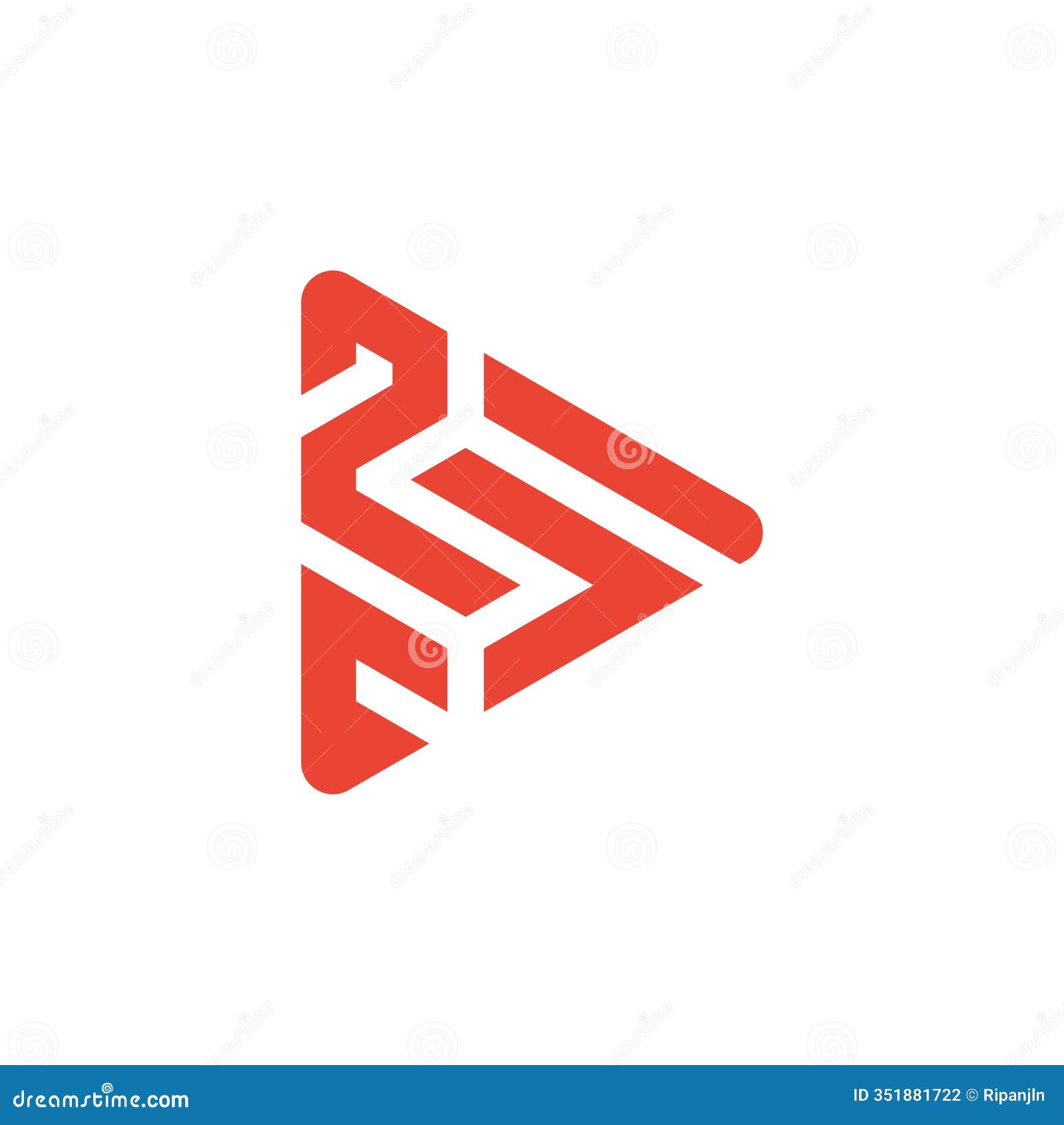 Letter S Video Player Button Logo Design Inspiration Stock Illustration ...