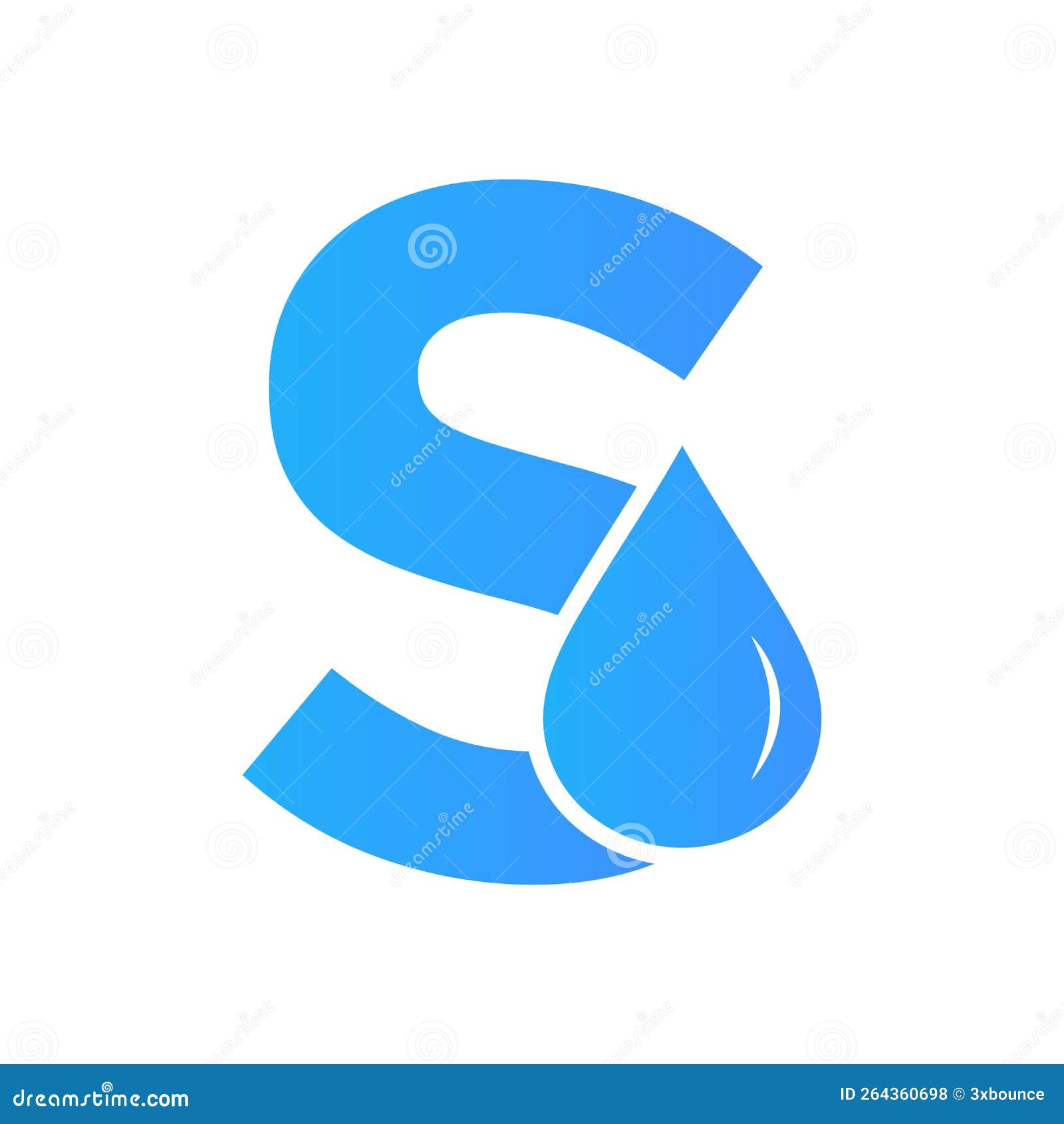 Letter S Water Logo Element Vector Template. Water Drop Logo Symbol ...