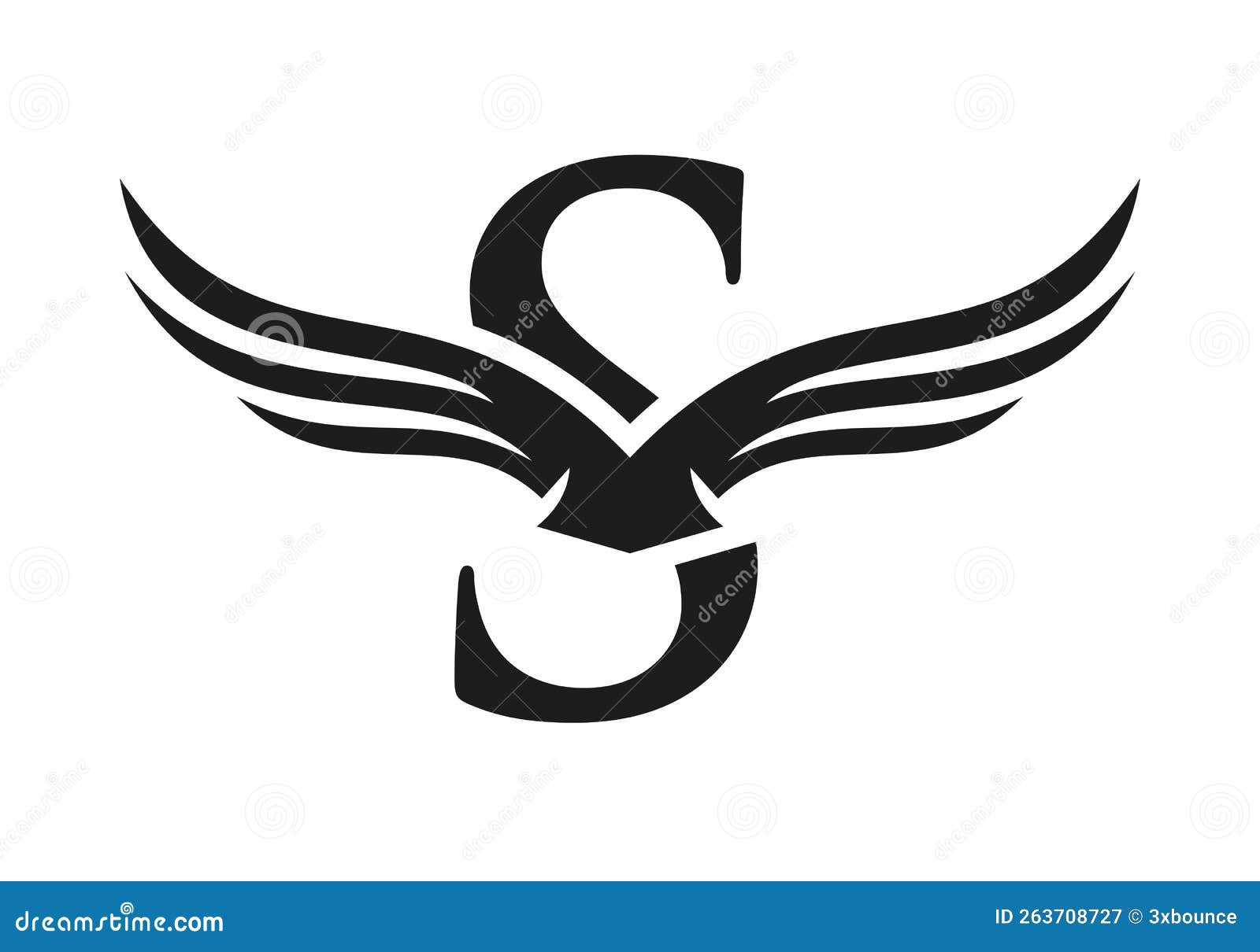 Letter S Wing Logo Design. Initial Flying Wing S Letter Logo. Letter S ...