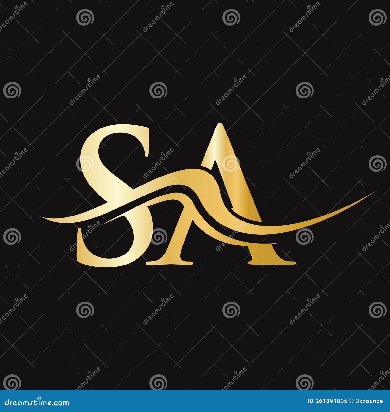 Letter SA Logo Design. Initial SA Logotype Template for Business and ...