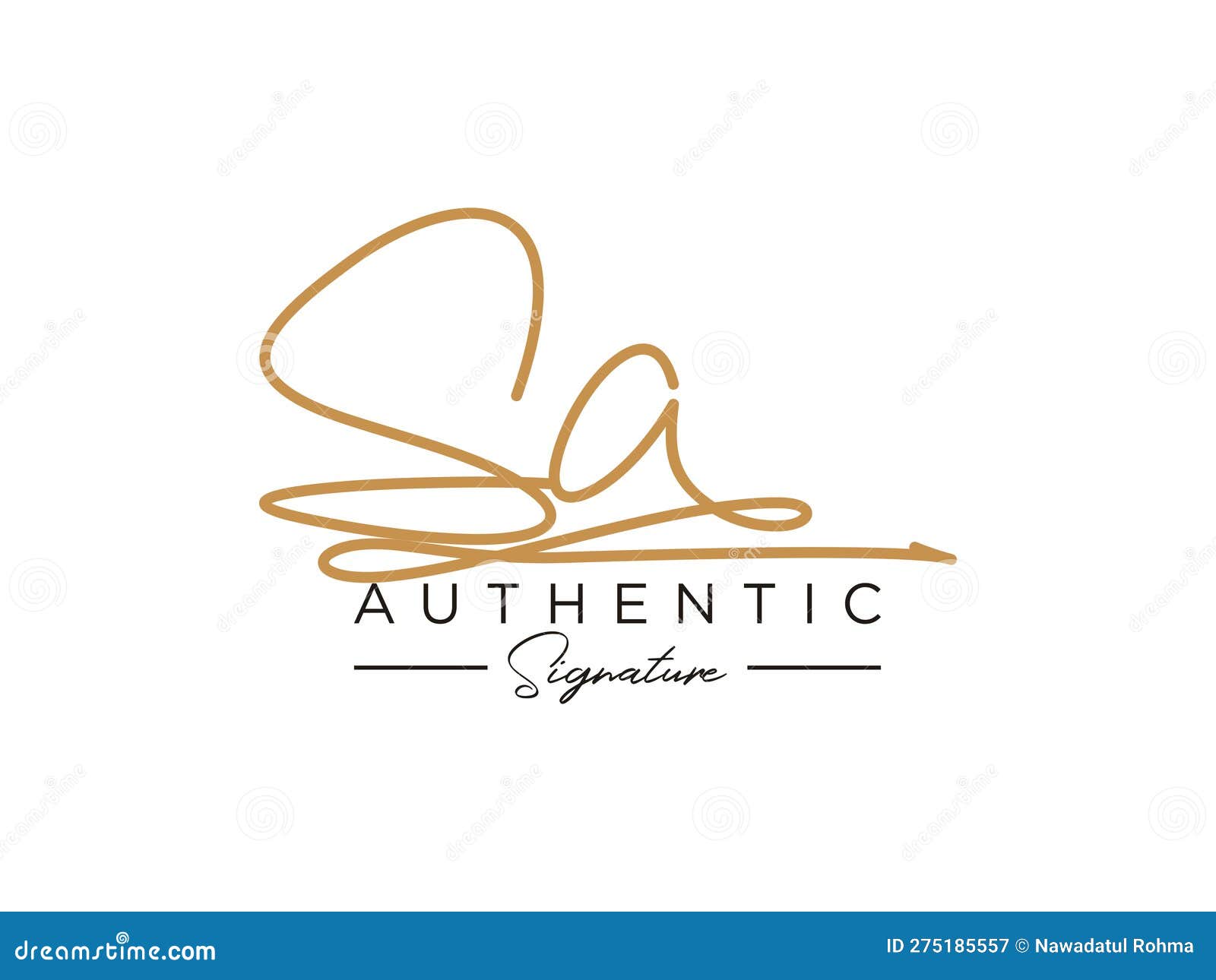 Letter SA Signature Logo Template Vector Stock Vector - Illustration of ...
