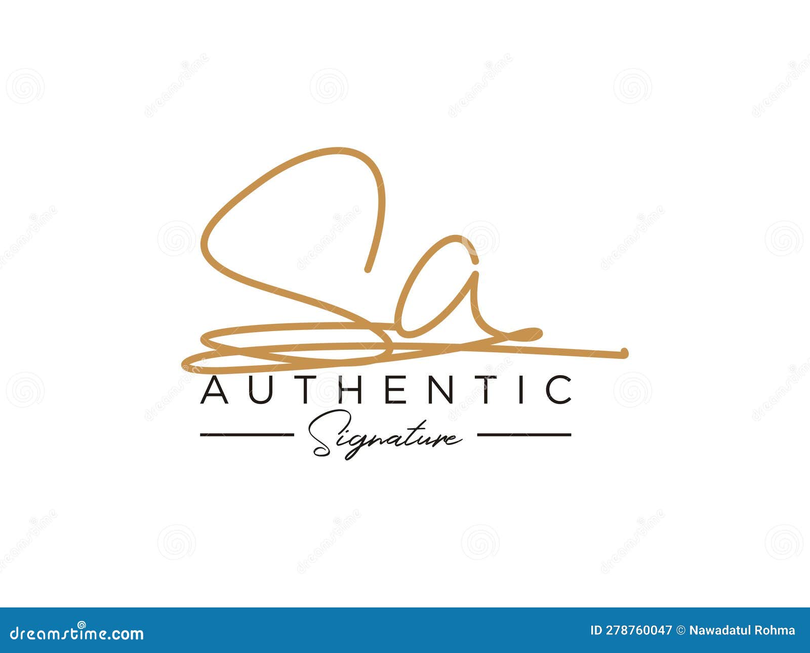 Letter SA Signature Logo Template Vector Stock Vector - Illustration of ...