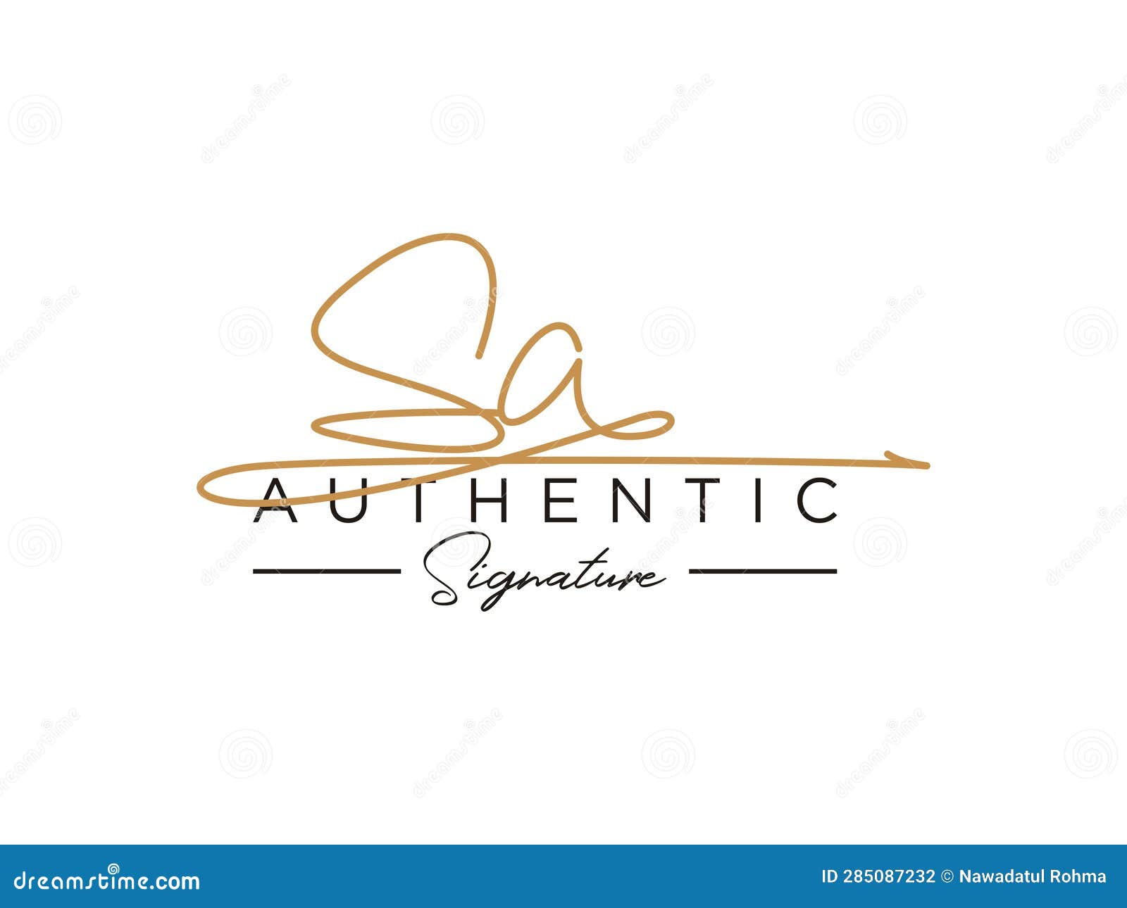 Letter SA Signature Logo Template Vector Stock Vector - Illustration of ...